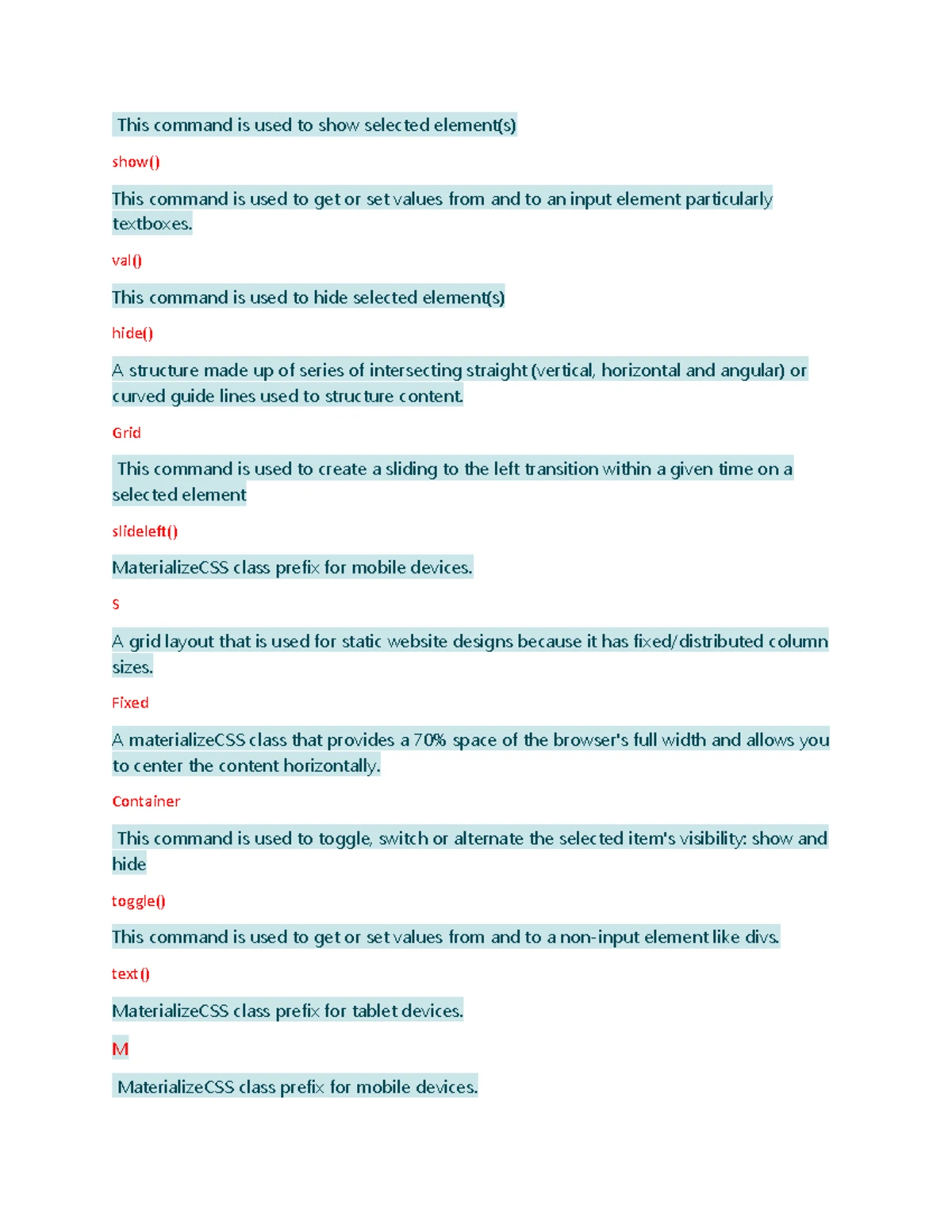 App Dev & Emerging Tech Final Exam Notes: Key Commands & Concepts - Studocu