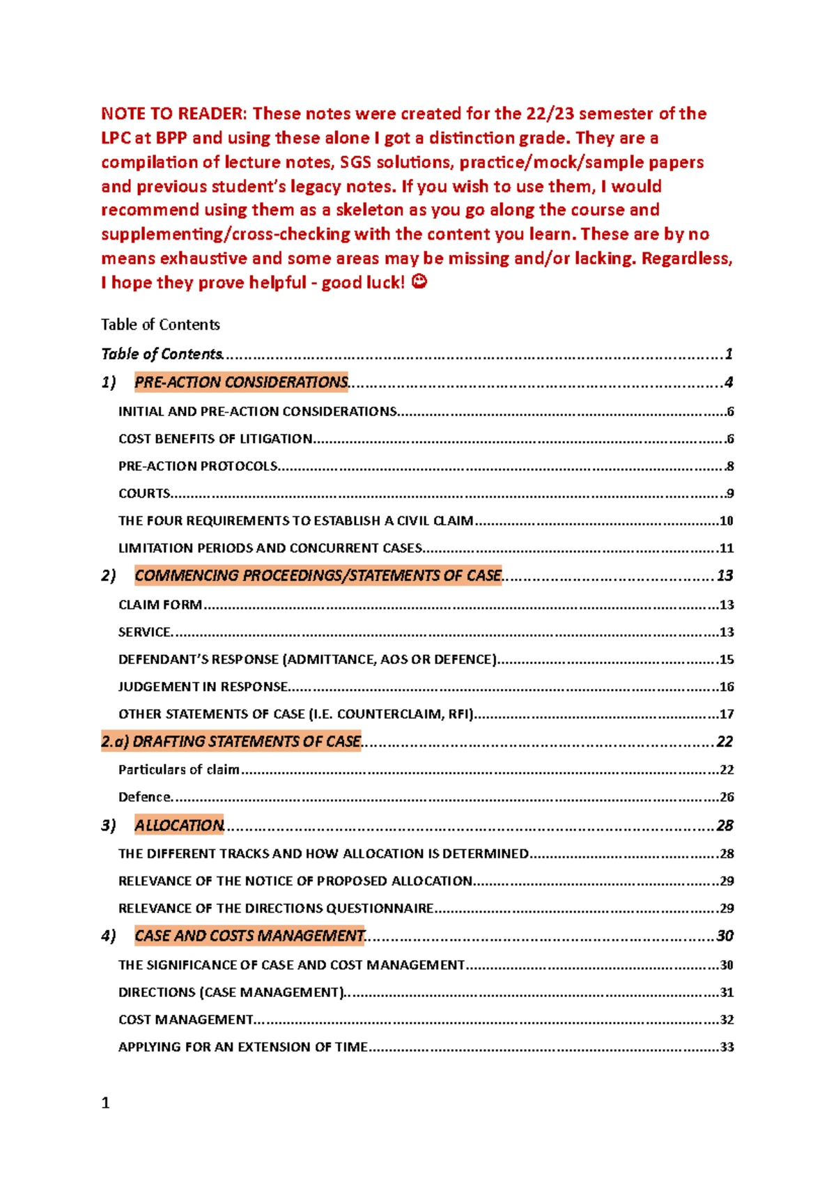 Civil Litigation - Fact Sheet on Amending Statements of Case (CPR 17.1 ...