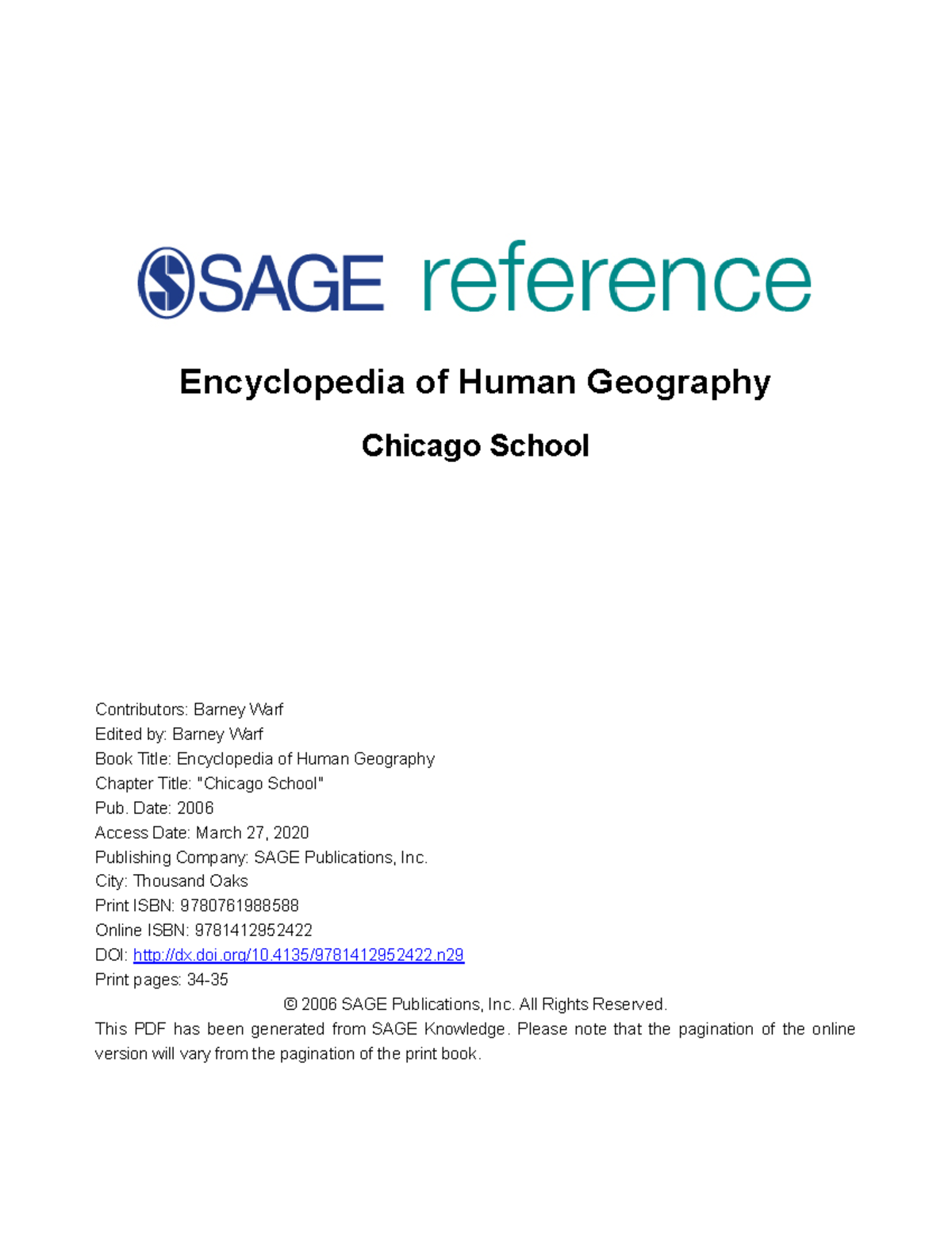 Theoretical Frameworks of Urban Structure: Insights from the Chicago School - Studocu