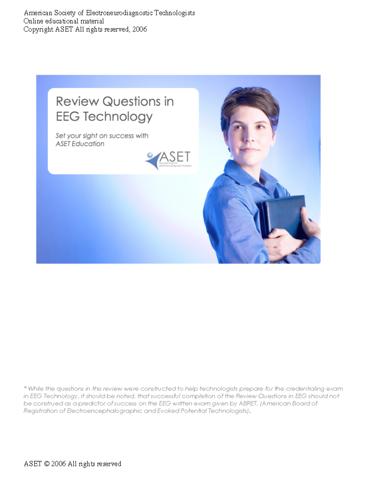 EEG 104 Quiz: 500 Practice Questions for EEG Technology Exam - Studocu