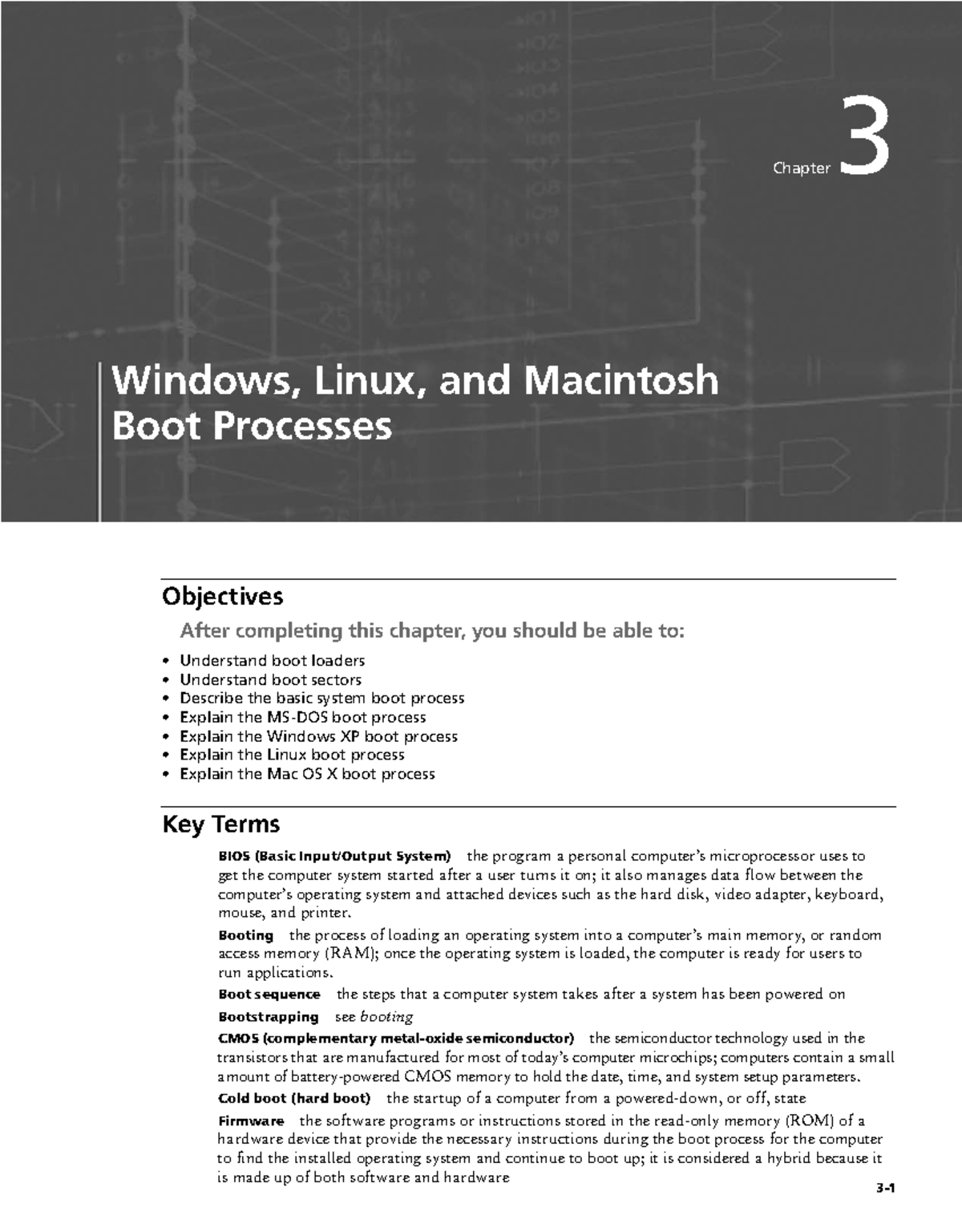 Windows, Linux, and Macintosh Boot Processes - 3- Objectives After completing this chapter, you ...