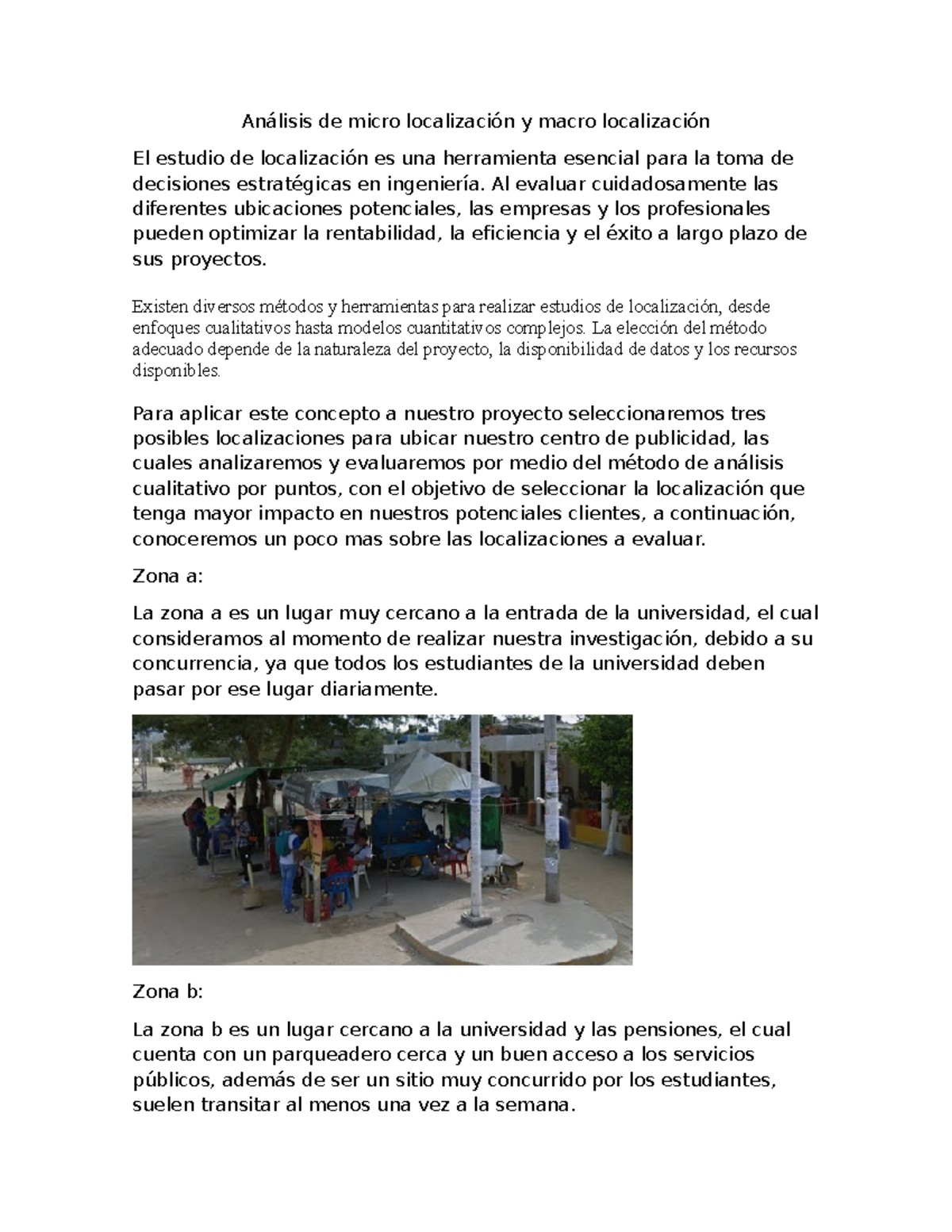 Análisis de Micro y Macro Localización en Estrategias de Ingeniería ...