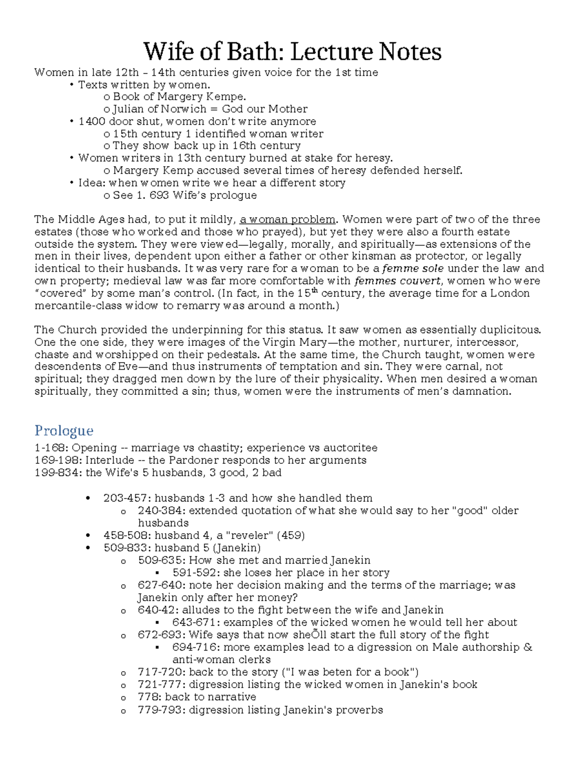 Wife of Bath's Tale Analysis: Gender, Power, and Marriage Dynamics (ENG ...