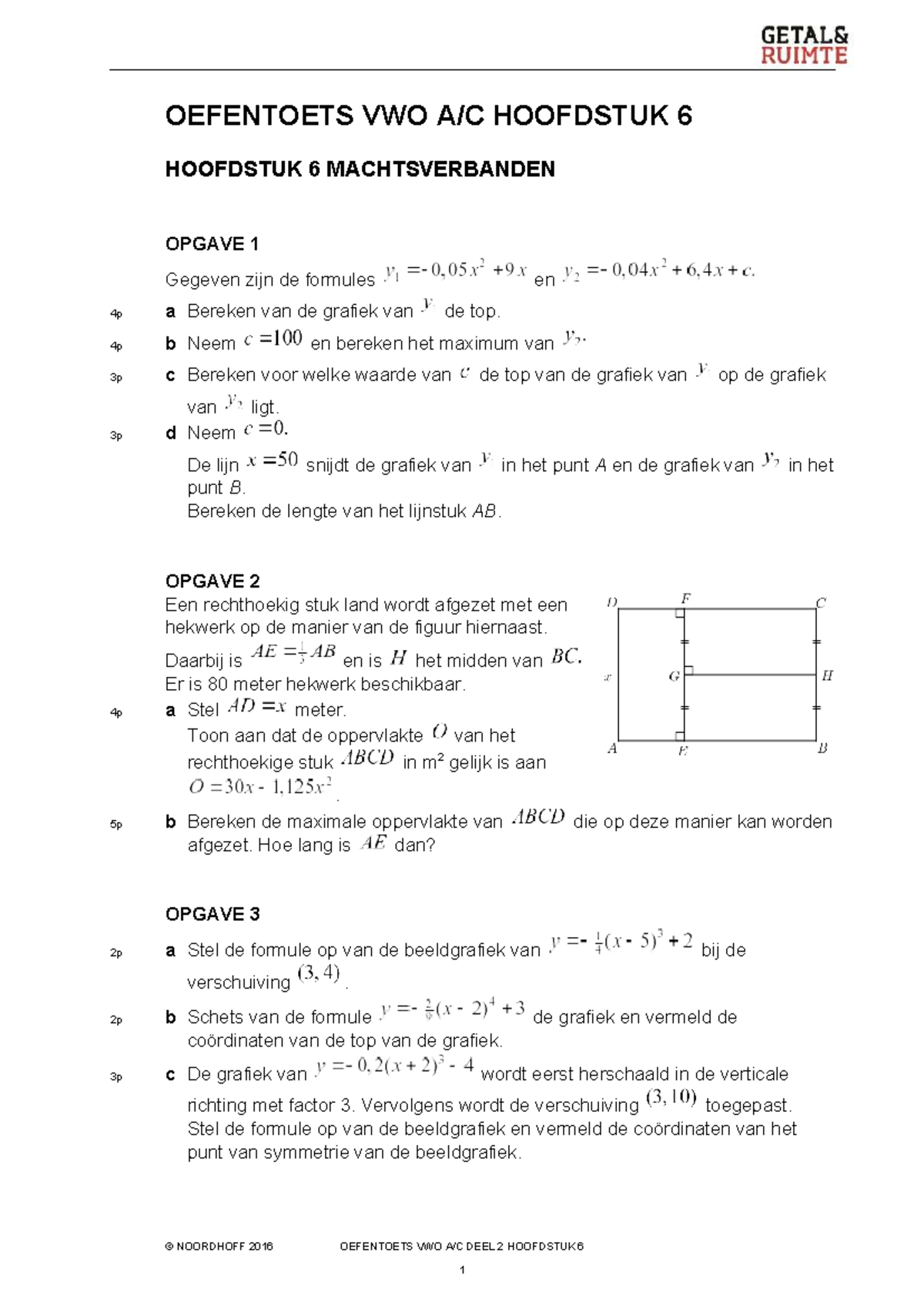 GR11 VAC2 H06 Oefentoets Hoofdstuk 6: Machtverbanden en Berekeningen ...