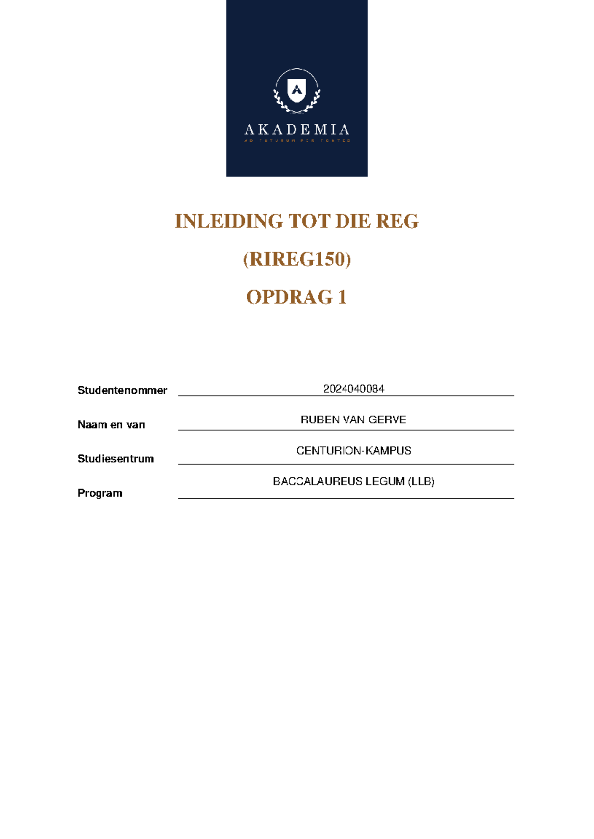 RIREG150 Opdrag 1: Inleiding tot die Reg en Strafsaak Analise - Studocu