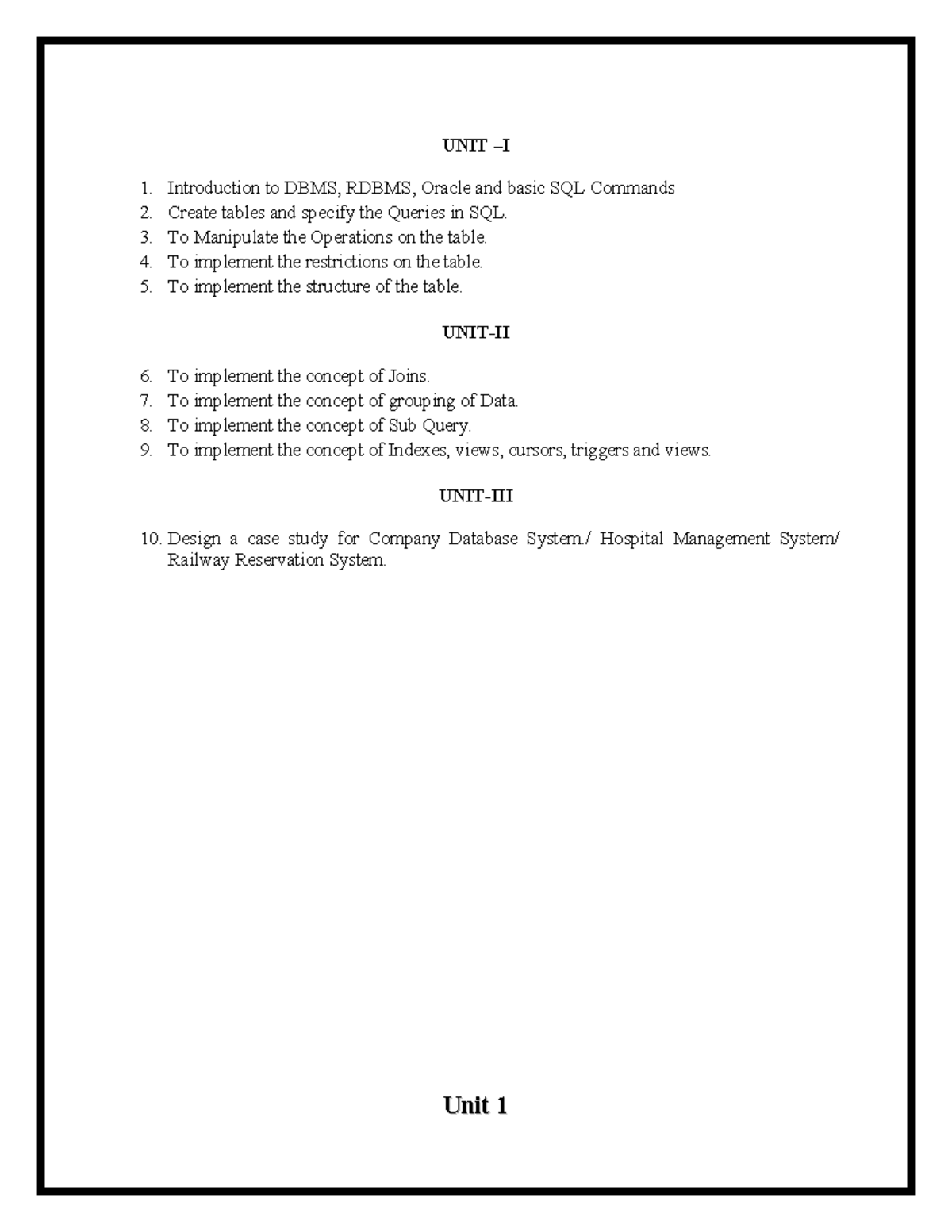 DBMS 101: Introduction to DBMS, RDBMS, Oracle & SQL Commands - Studocu
