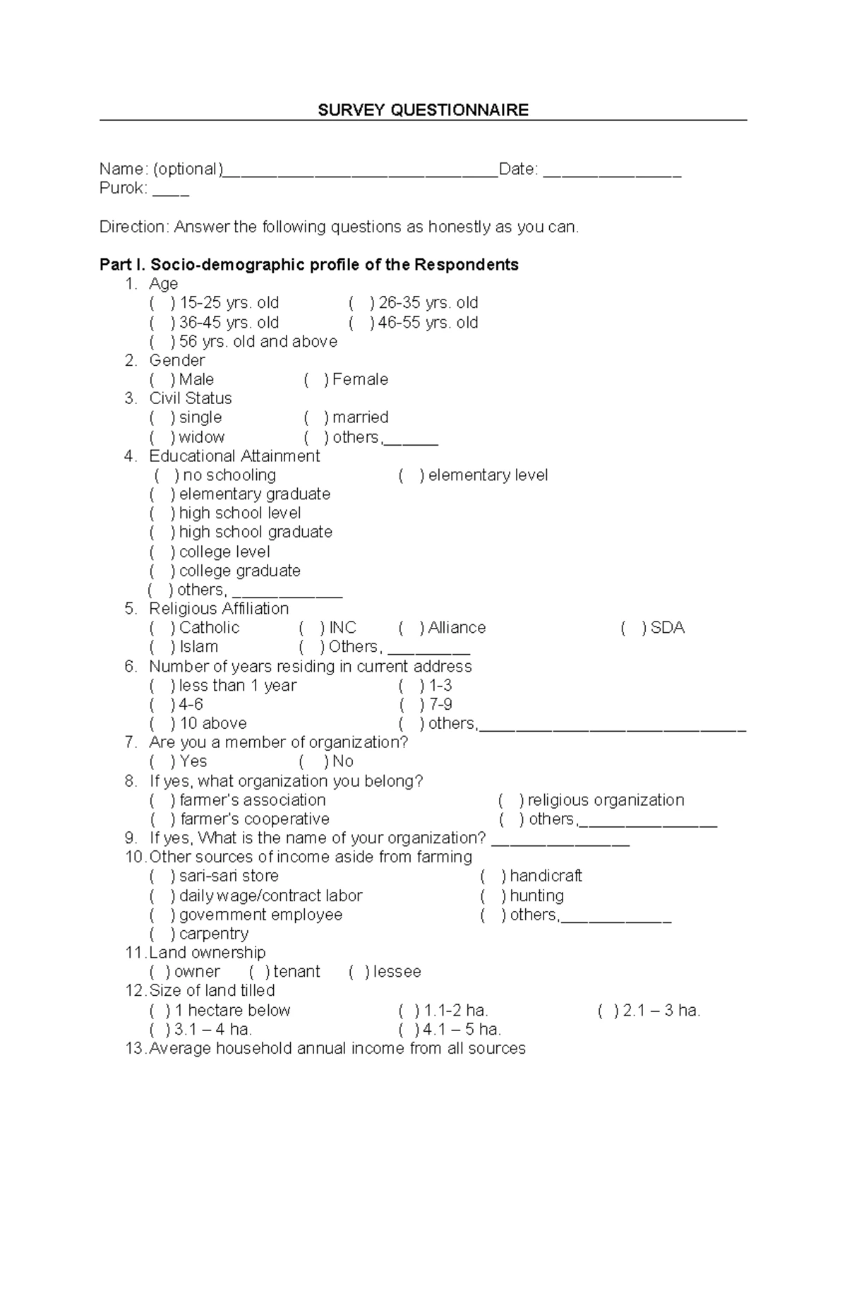 Extension Needs Assessment Survey: Comprehensive Questionnaire Guide ...