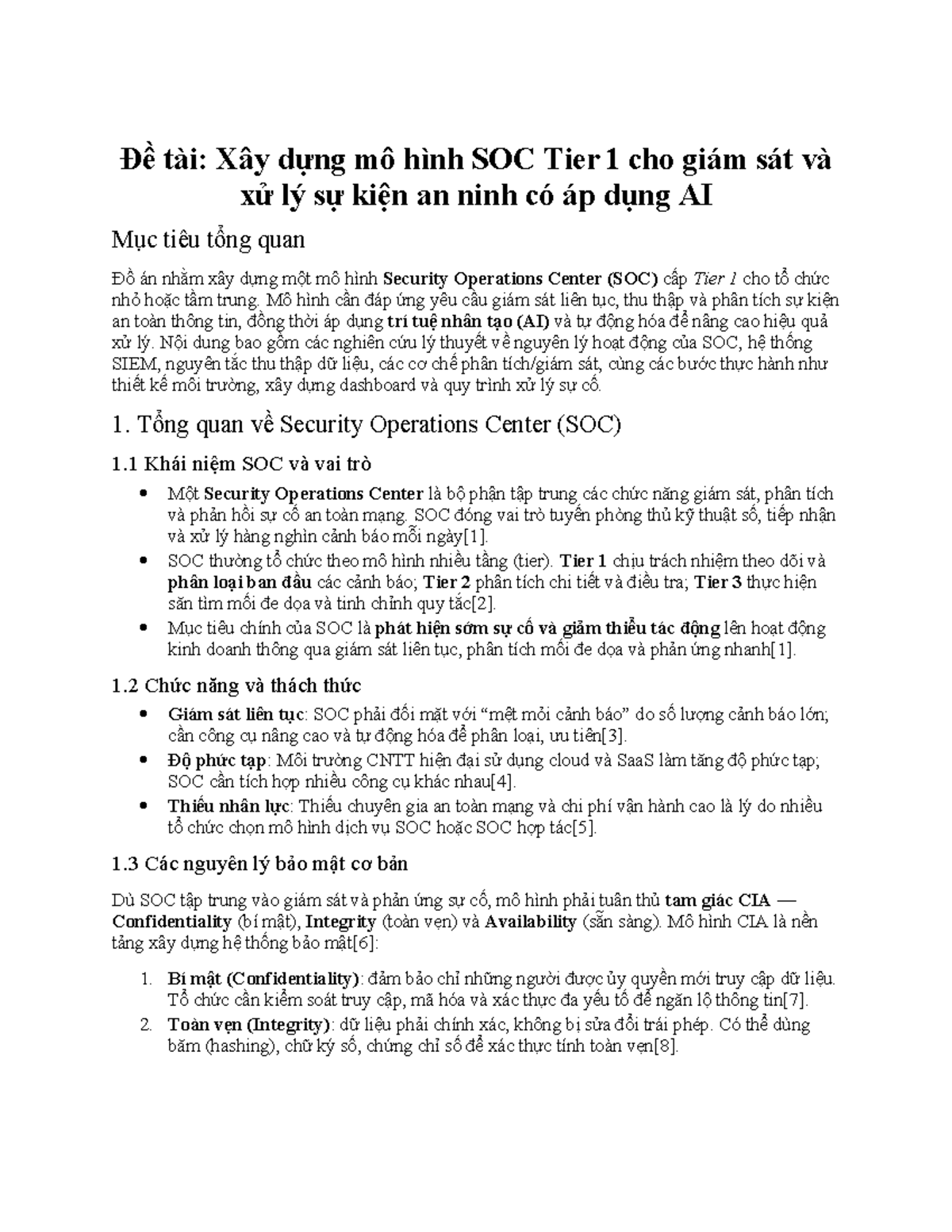 Đồ án Tốt Nghiệp - Xây Dựng Mô Hình SOC Tier 1 Ứng Dụng AI - Studocu