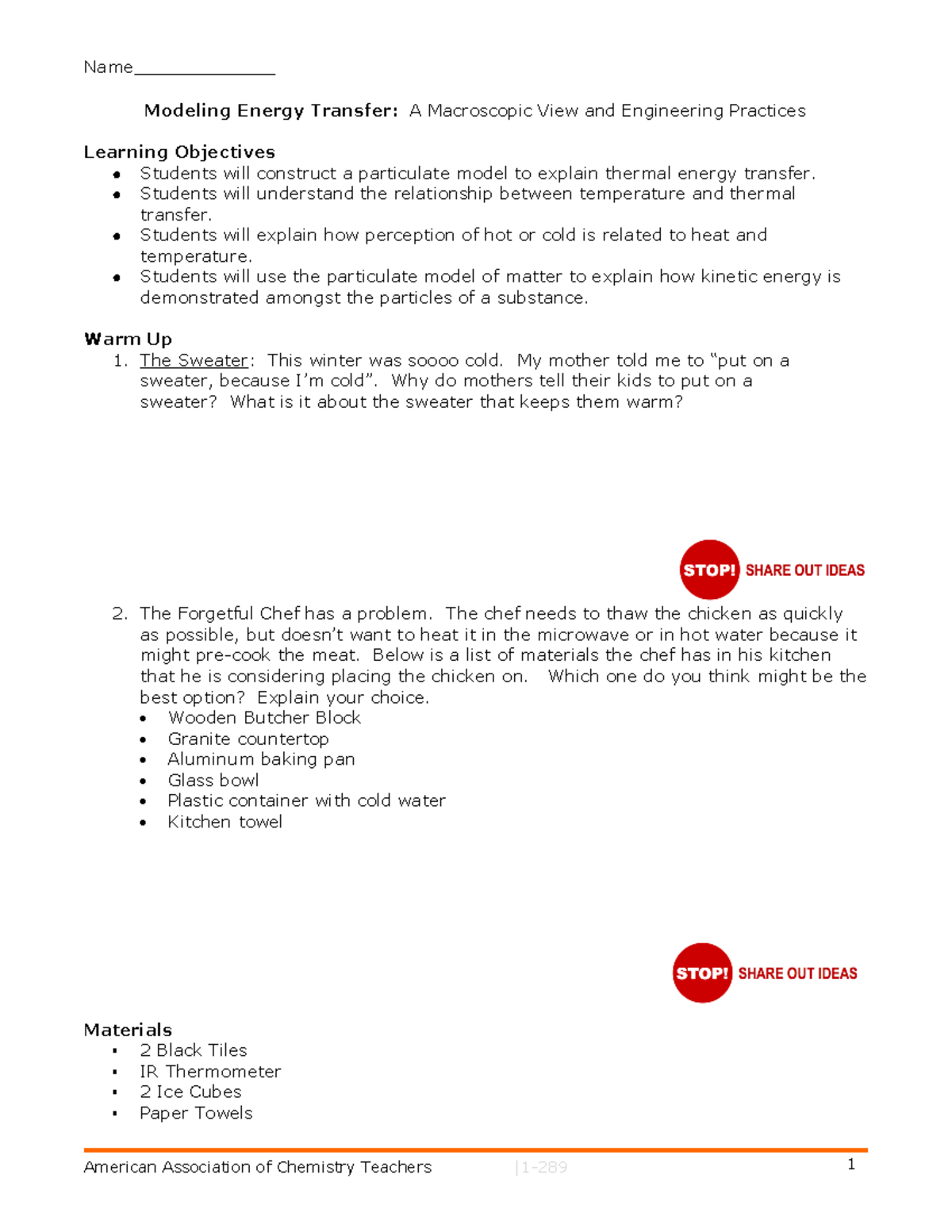 Modeling Energy Transfer Lab: Understanding Thermal Dynamics - Studocu