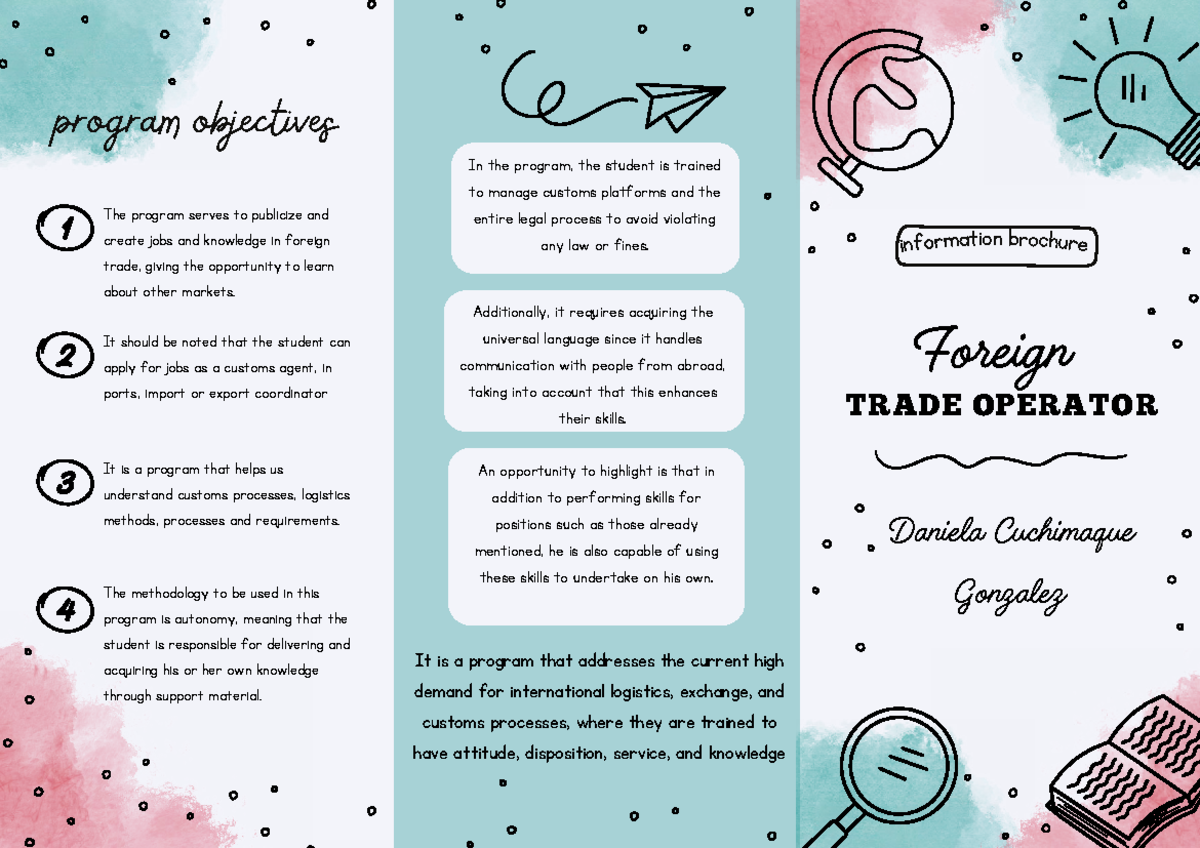 Program Objectives for Foreign Trade Operator GA1-240202501-AA2-EV01 ...