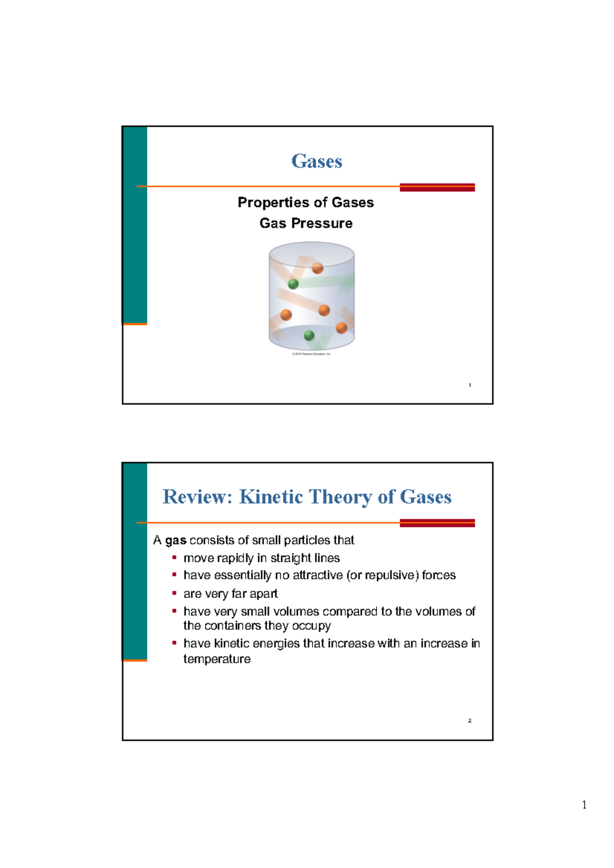 Gases V2 - gas laws examples - 1 Gases Properties of Gases Gas Pressure ...