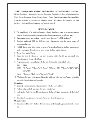 Big Data Analytics - Module 4 - UNIT IV - STREAM MEMORY Introduction to Streams Concepts ñ ...