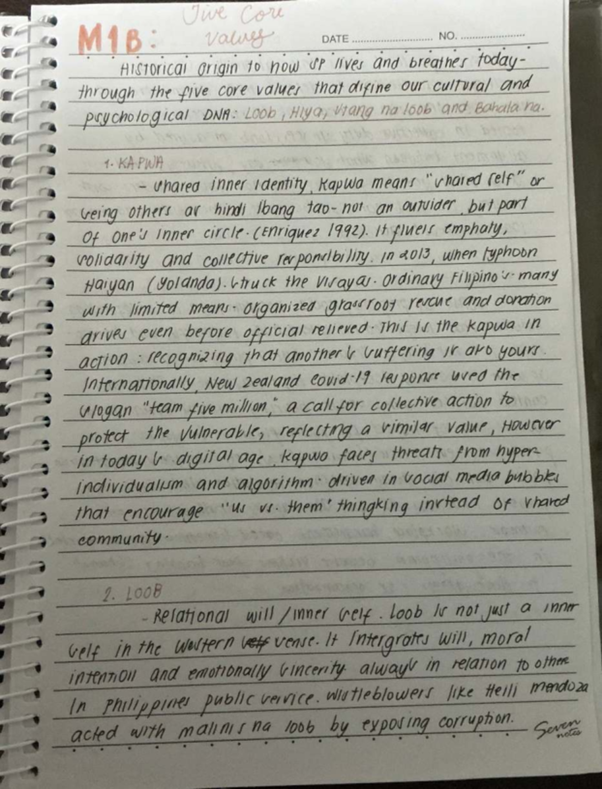 Module 1B: Understanding the Five Core Values of Filipino Culture - Studocu