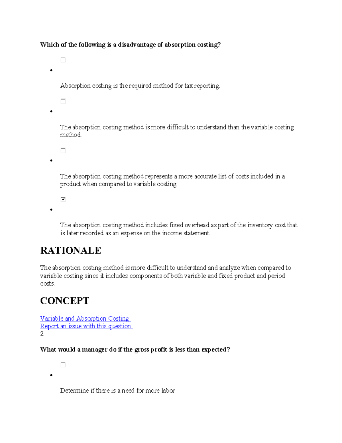 Managerial Accounting Milestone 2: Key Concepts and Analysis - Studocu