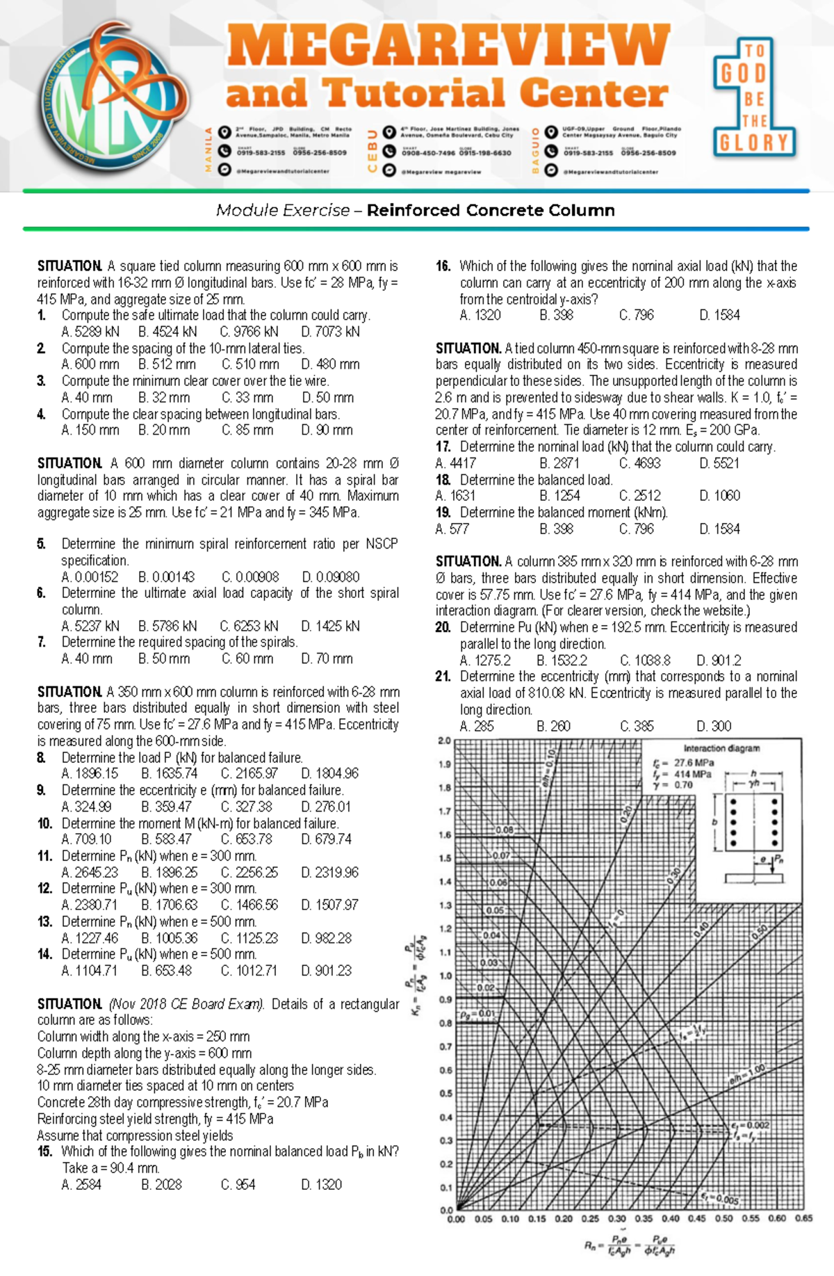 Module Exercise 31: Structural Analysis of Reinforced Concrete Columns - Studocu
