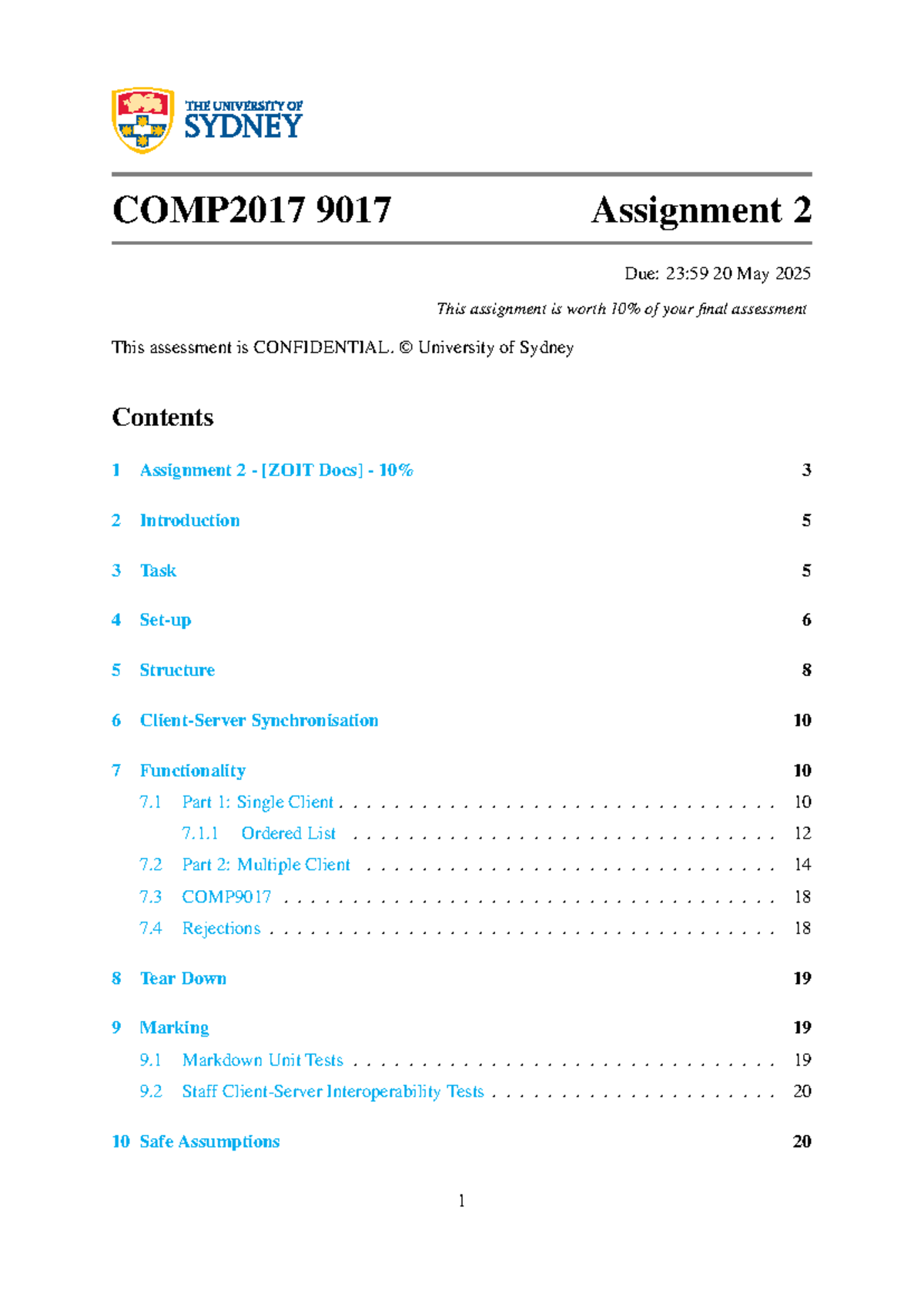 COMP2017 9017 Final Assessment: Assignment 2 Overview and Guidelines - Studocu