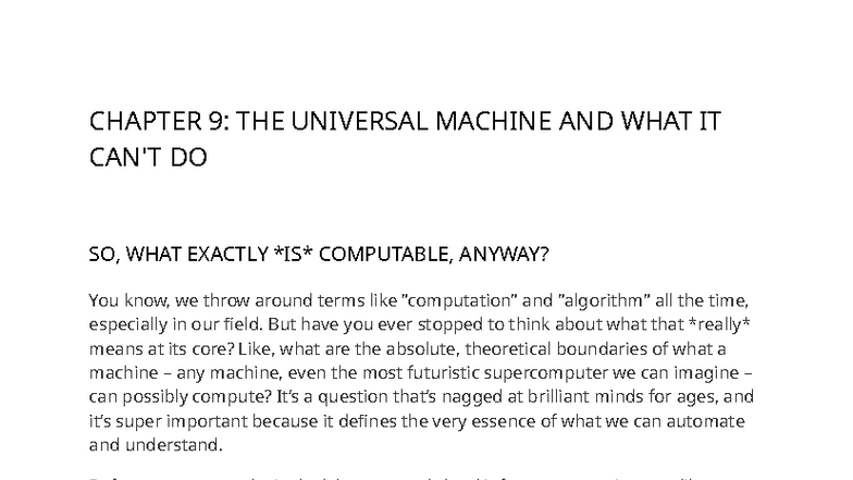 Theory of Computation: Chapter 9 - The Universal Machine Explained ...
