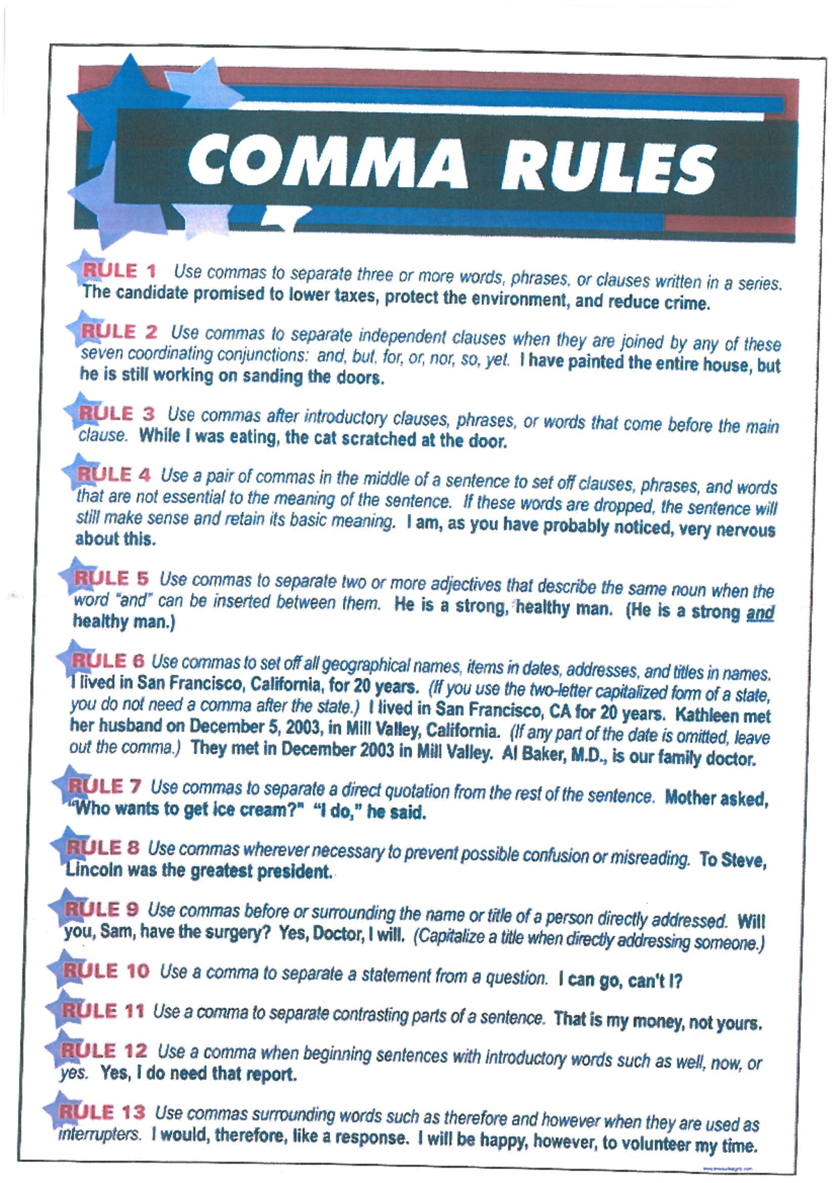 Comma Rules: Essential Guidelines for Proper Usage in Writing - Studocu