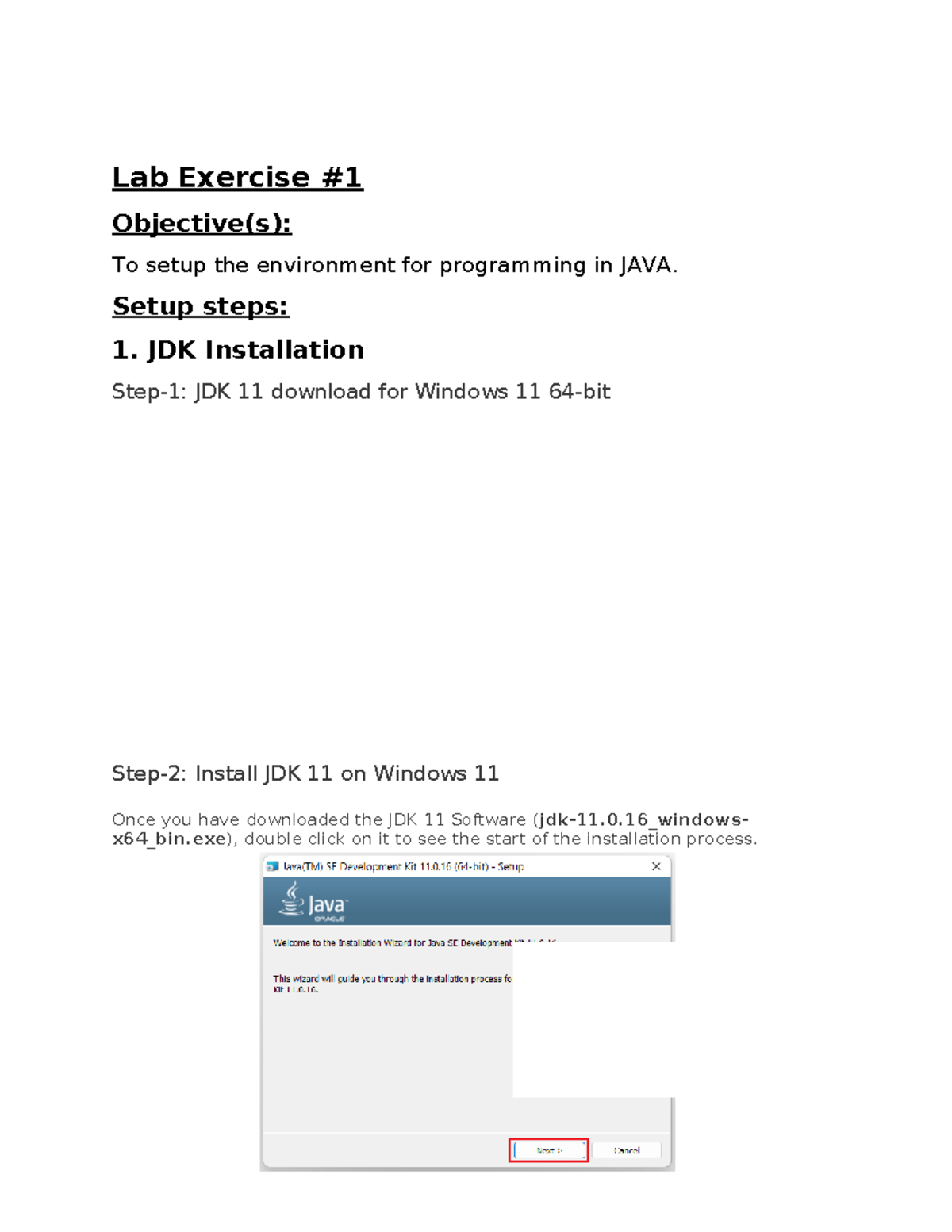 DSA-Labsheet - DSA Project Labsheet - Lab Exercise Objective(s): To setup the environment for ...