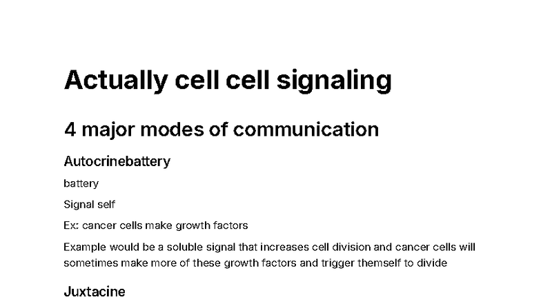 AP Bio: Cell Signaling Mechanisms and Pathways Overview - Studocu