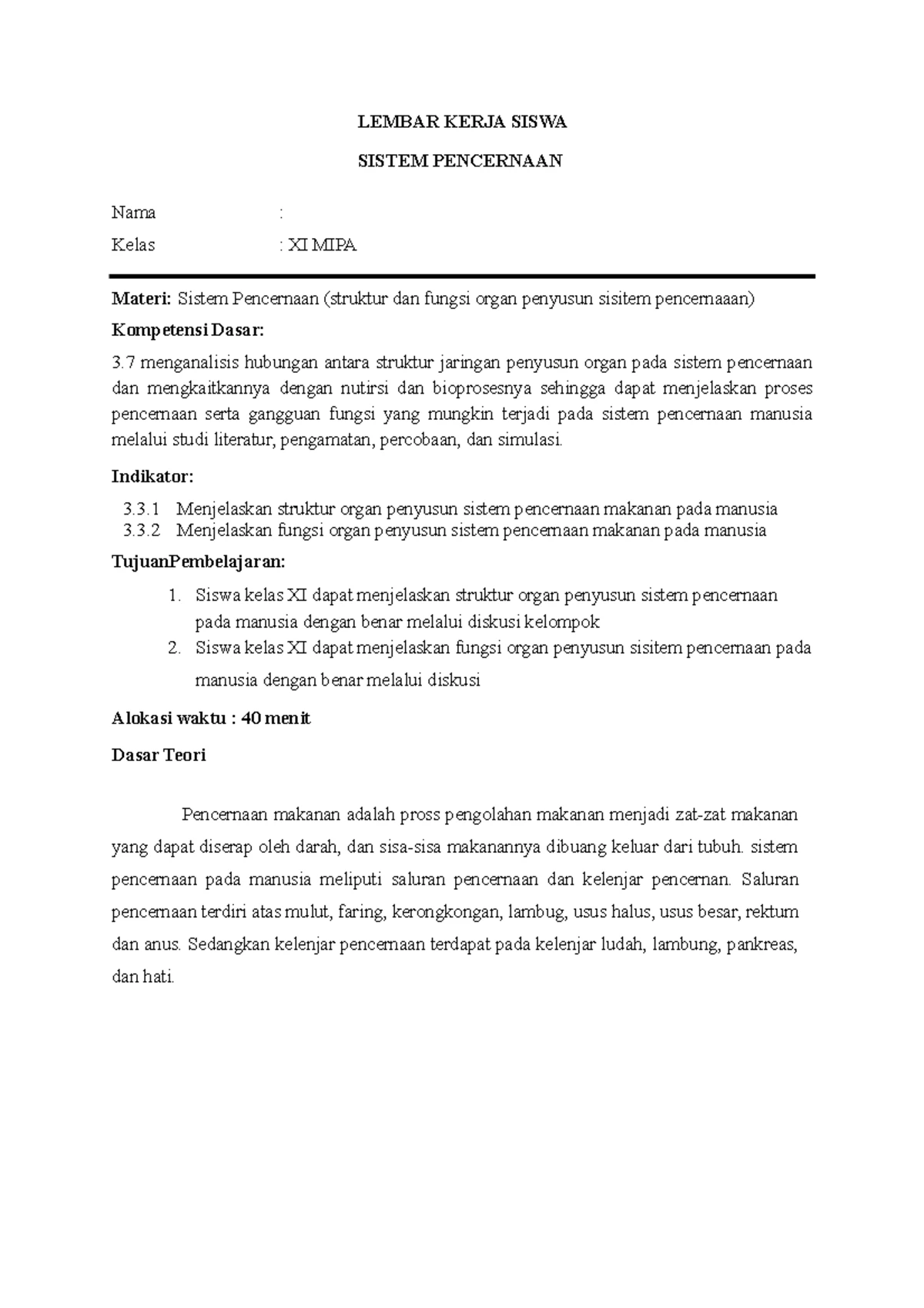 Lkpd rangka tubuh - Lembar Kerja Siswa Susunan Rangka Tubuh Manusia ...