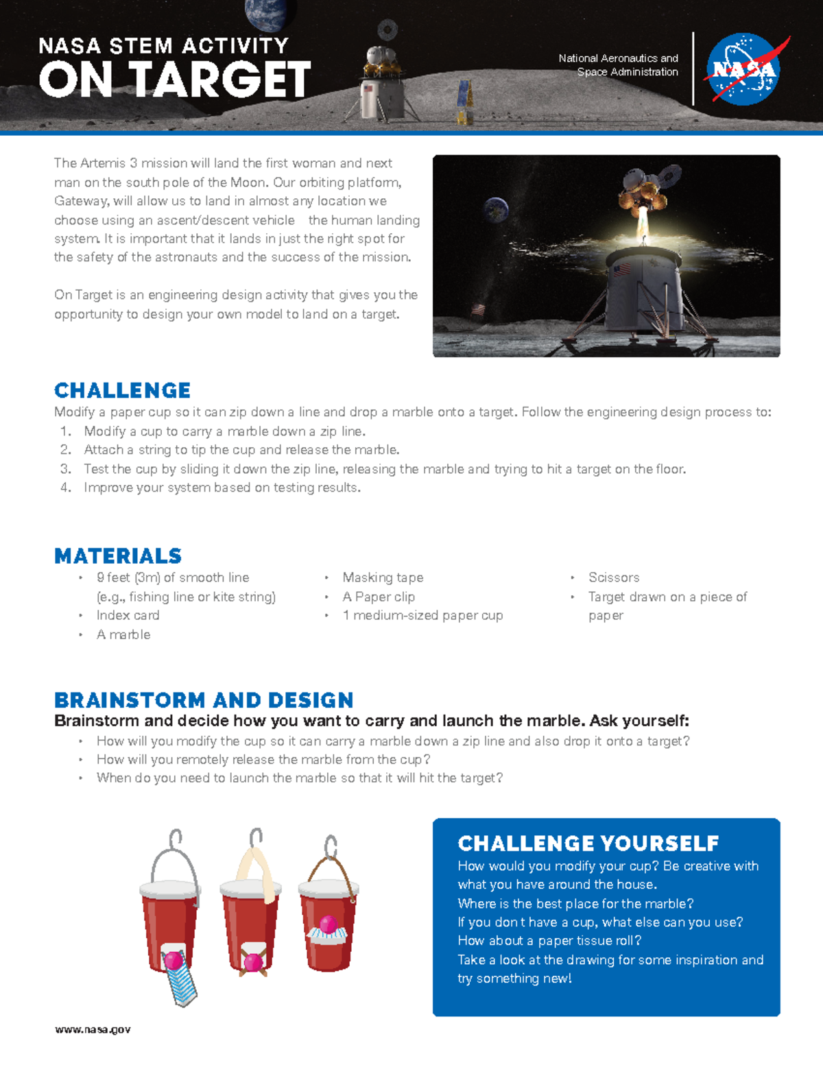 Edu on-target - Lecture notes - NASA STEM ACTIVITY ON TARGET The ...