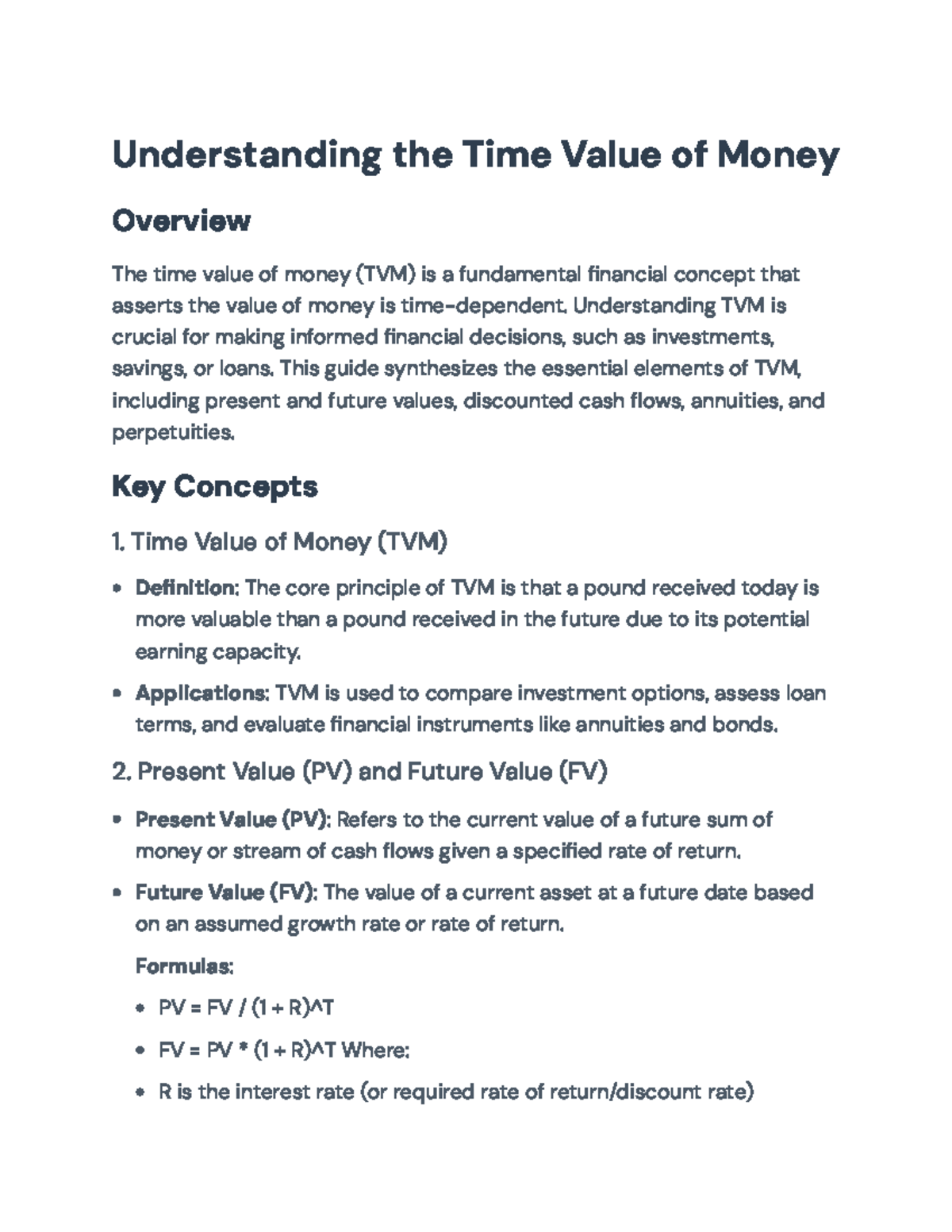 Time Value of Money (TVM) Overview and Key Concepts Guide ...