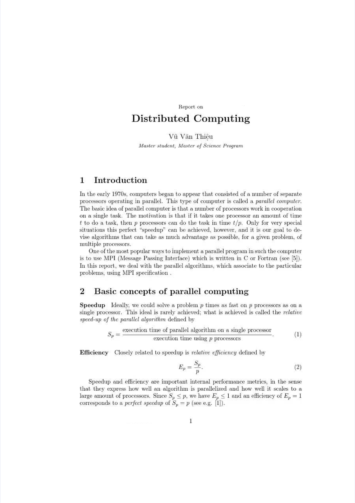 Distributed Computing Report: Parallel Algorithms and Efficiency Analysis - Studocu