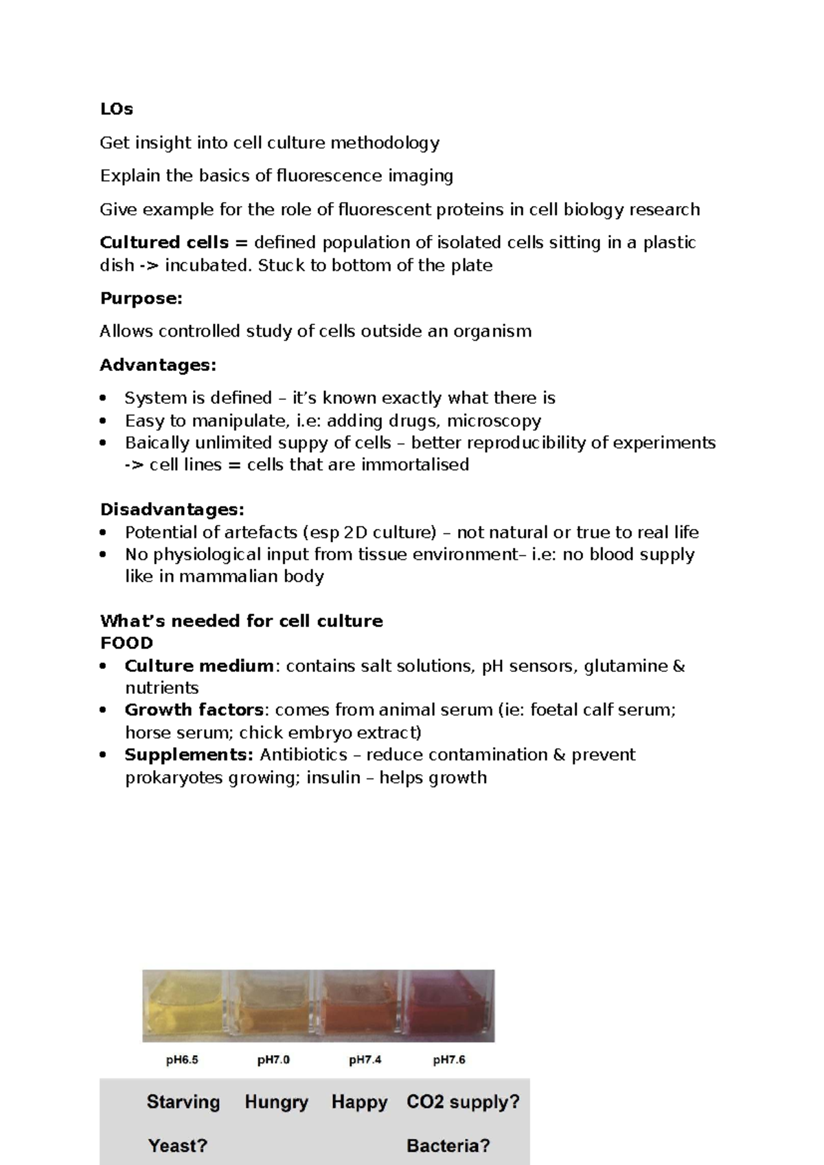 L2 Cell Culture Methodology & Fluorescence Imaging Notes - Studocu