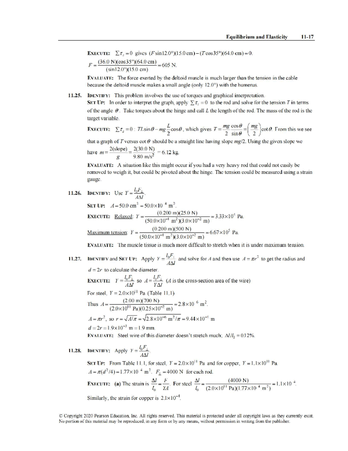 University Physics (PHYS 101) - Equilibrium and Elasticity Solutions - Studocu