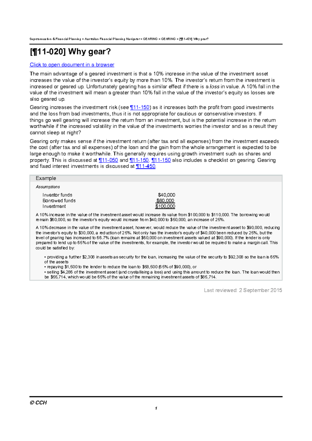 Superannuation Financial Planning: Gearing Insights (Reading 1b) - Studocu