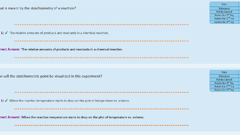 J - Pre Lab Quiz on Stoichiometry and Reaction Analysis - Studocu