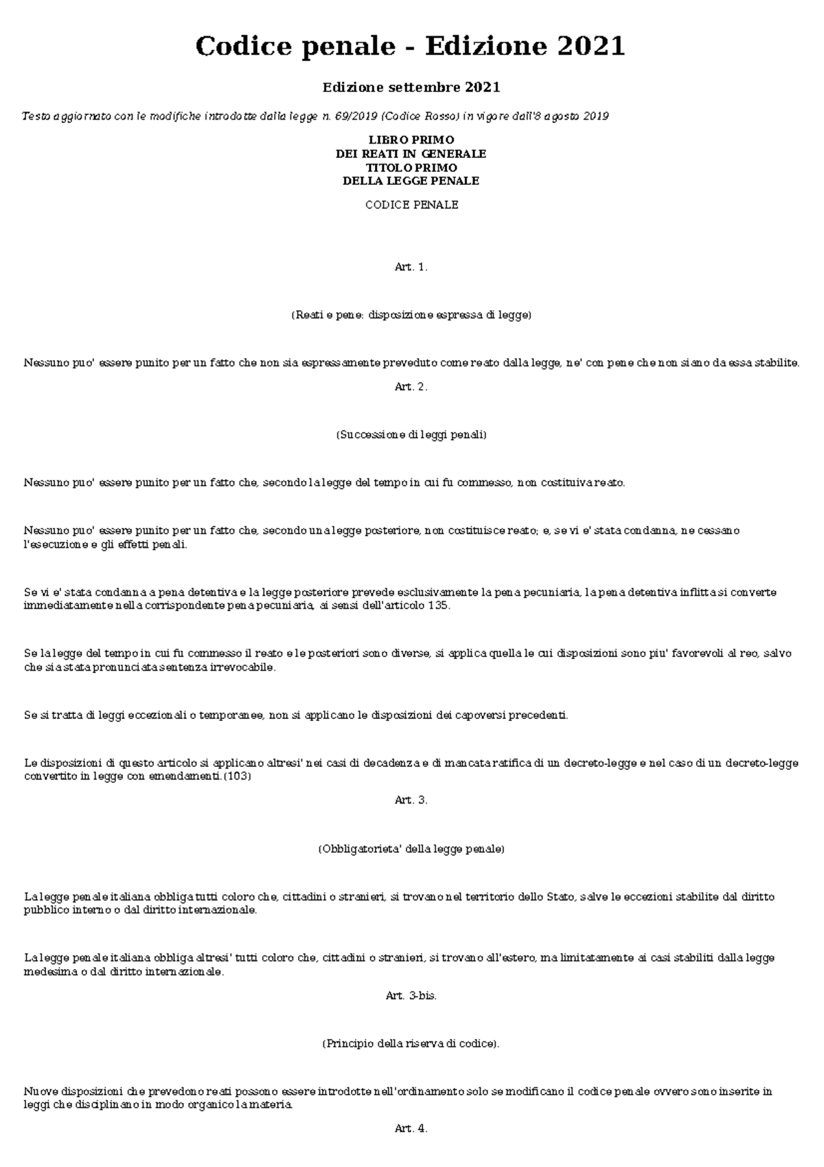 Riassunto Completo del Codice Penale Italiano - Ed. Settembre 2023 ...