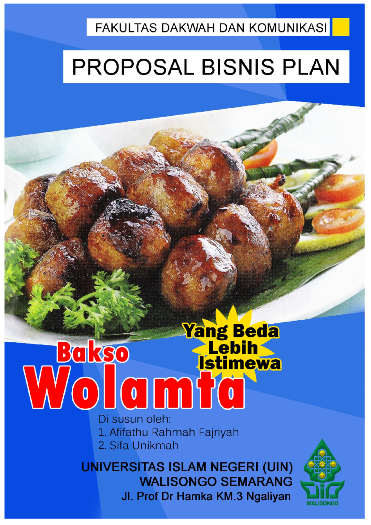 Proposal Bisnis Plan: Bakso Dari Ampas Tahu dan Wortel - Studocu