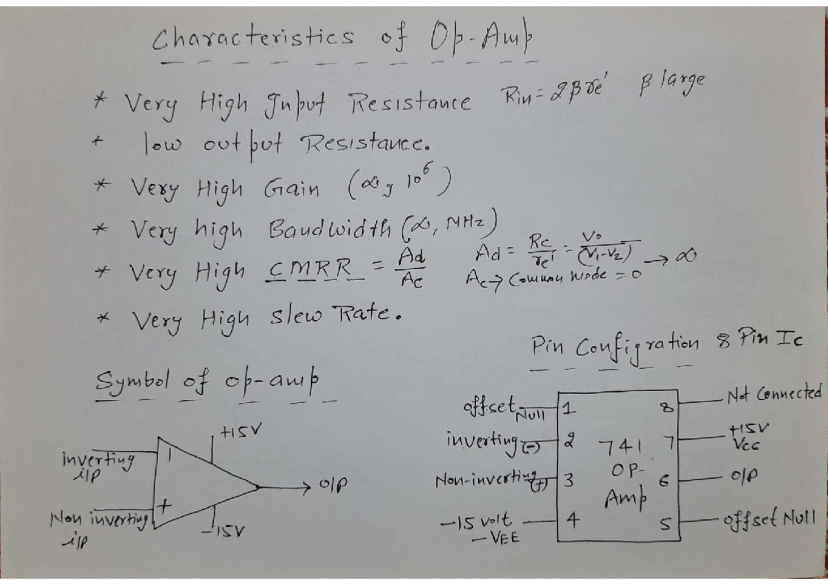 Lec 9 to 12 Properties,applications & Types of Op Amp LICA ...