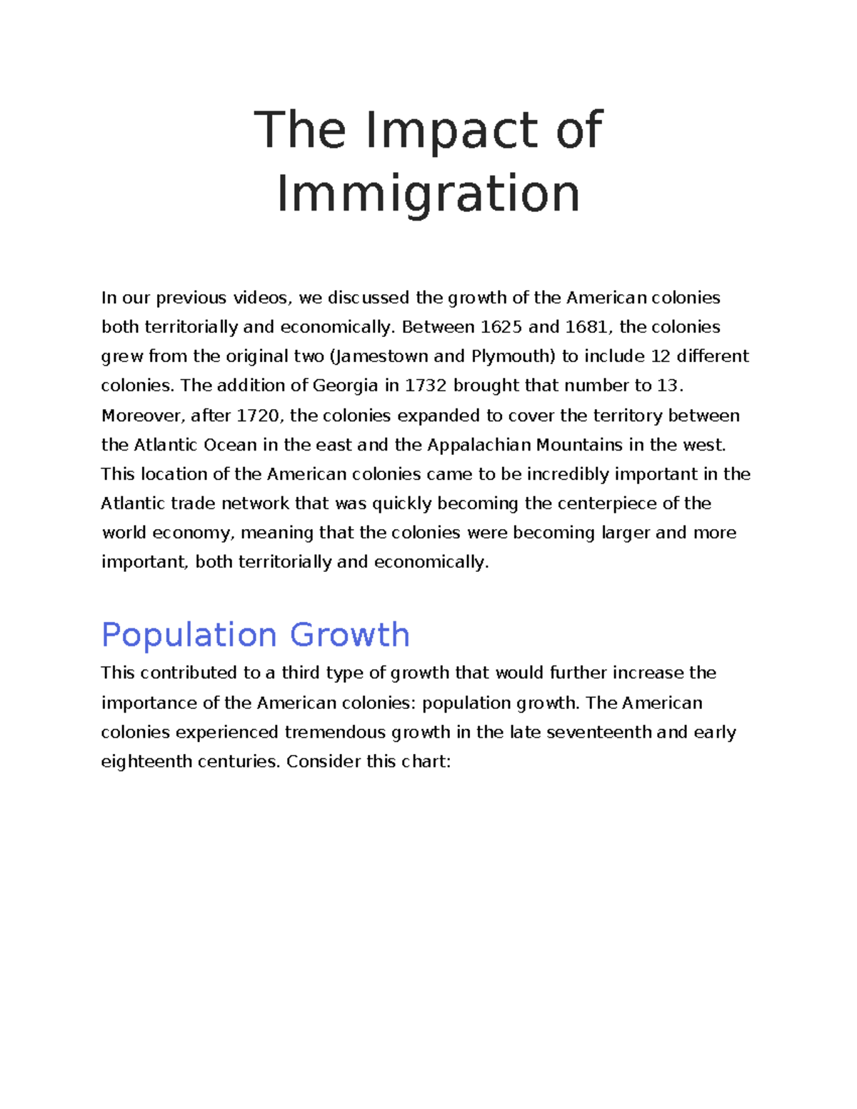 The Impact of Immigration on Colonial America's Population Growth - The ...