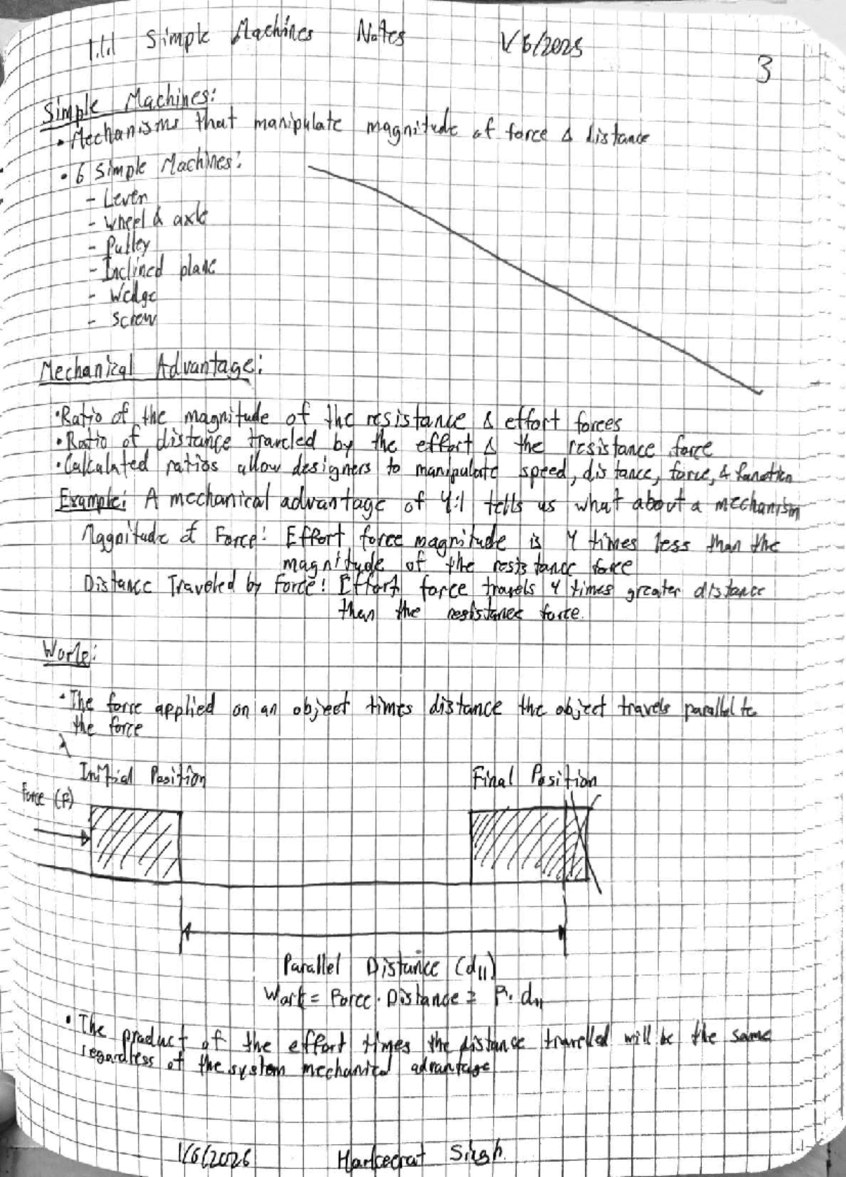 PLW POE 1.1.1 Simple Machines Notes: Understanding Mechanical Advantage ...