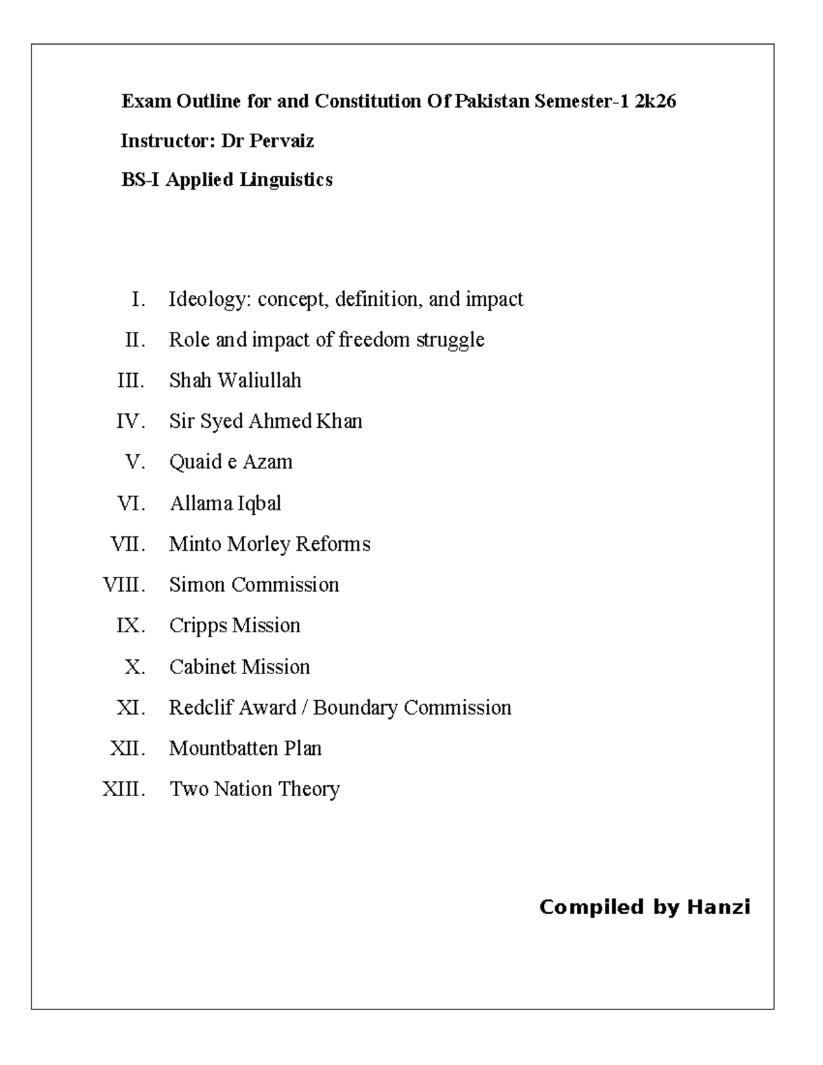 Ideology and Constitution of Pakistan (APPLIED LINGUISTICS 2K26 ...