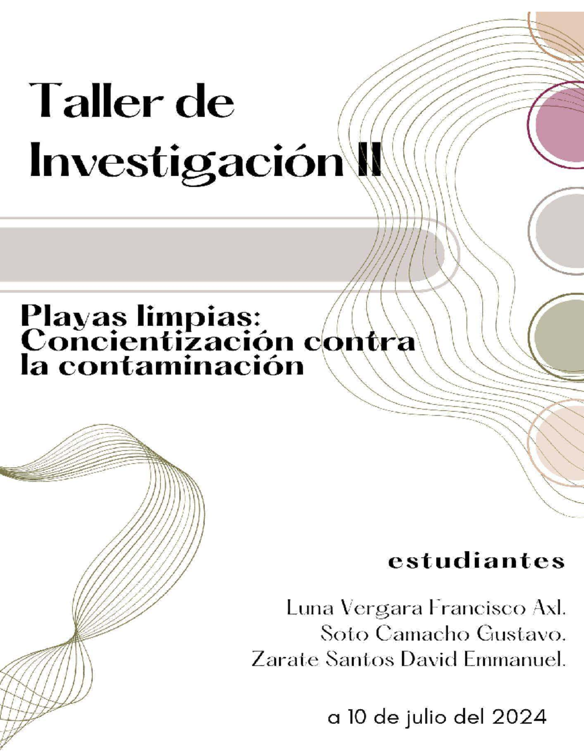 Proyecto T.I. II: Concientización sobre la Contaminación en Playas de ...