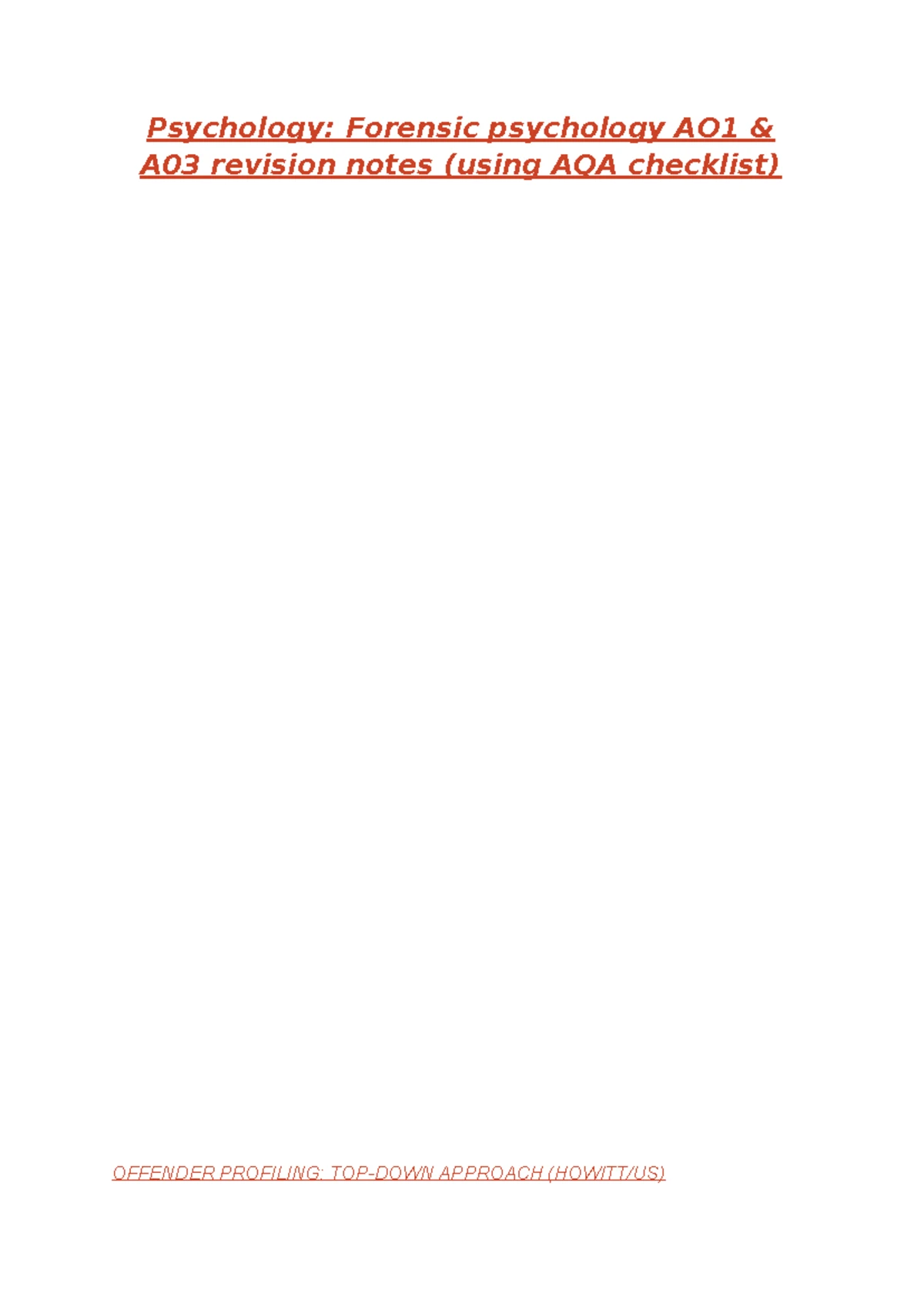 Psychology Research Methods Revision Booklet - AQA Checklist Insights ...