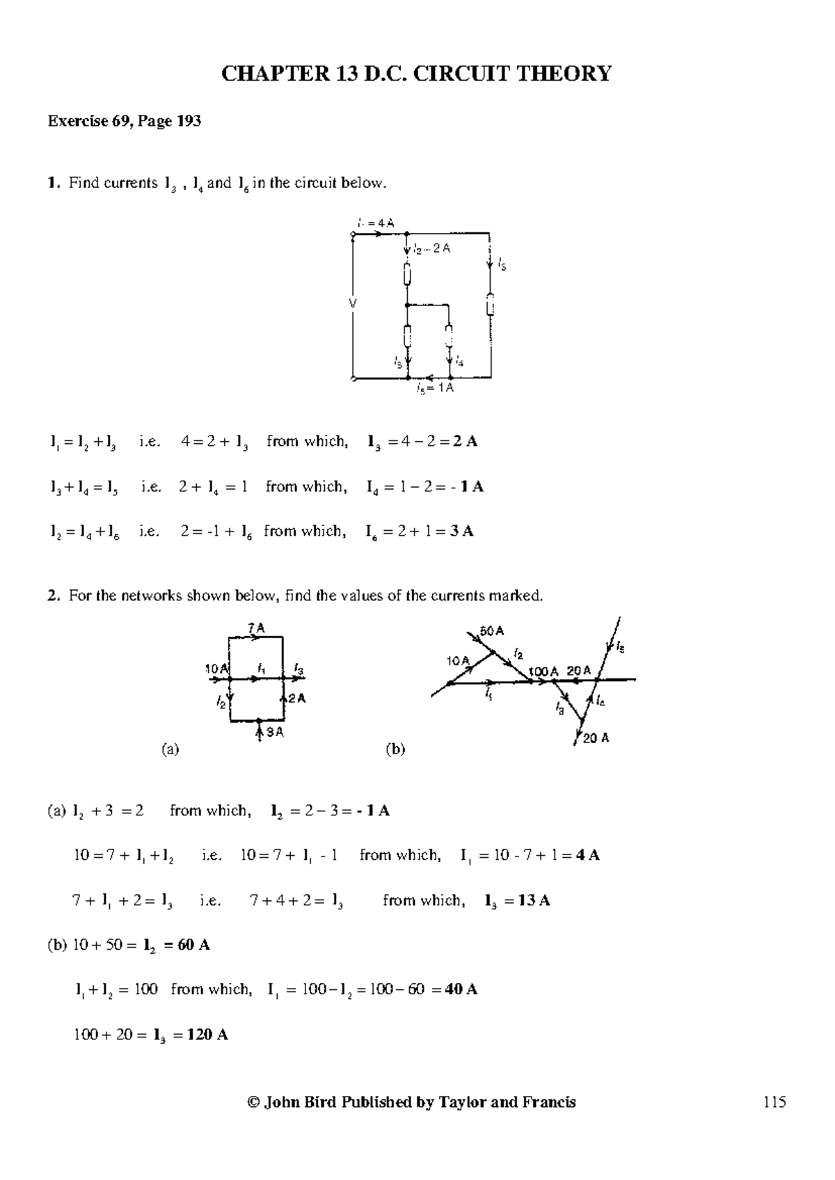 CHAPTER 13 D.C. CIRCUIT THEORY: Solved Problems on KVL & KCL - Studocu