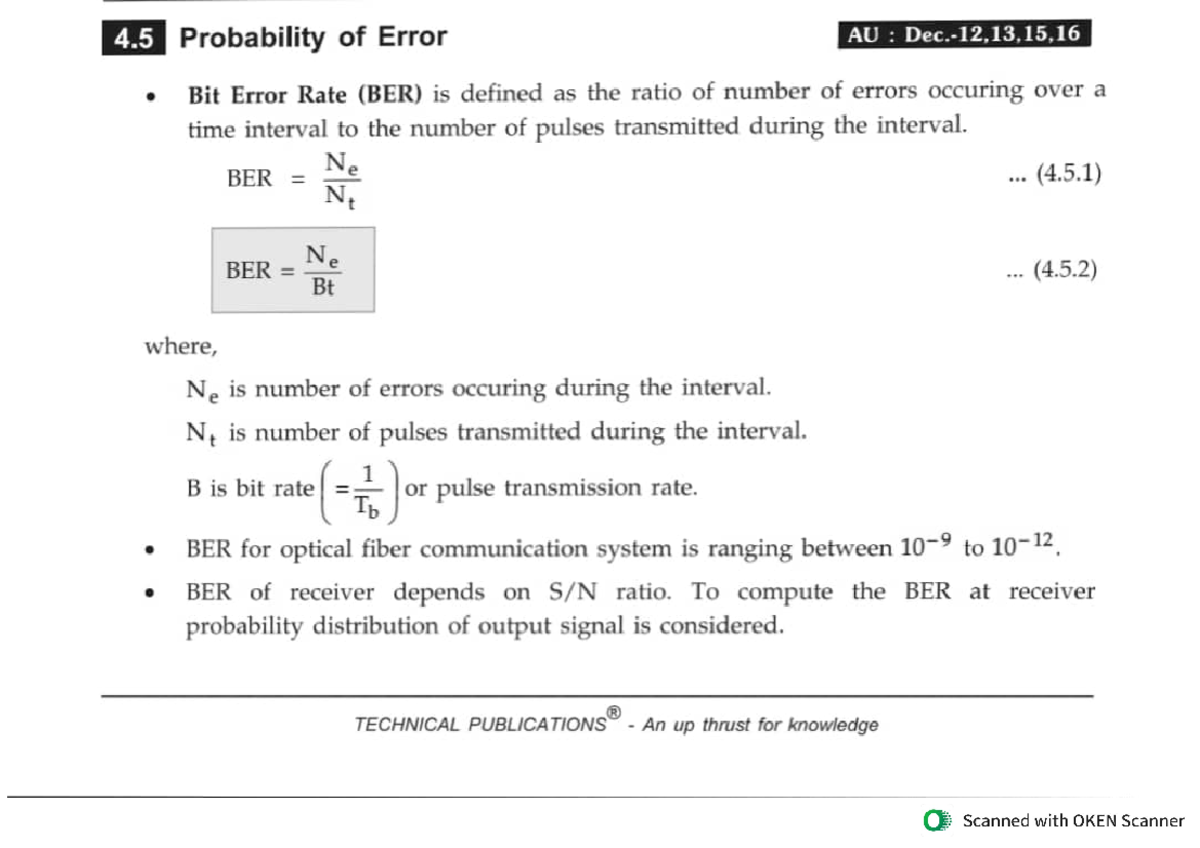 Chapter 5- performance of receiver (Part 1) - 4 Probability of Error AU ...