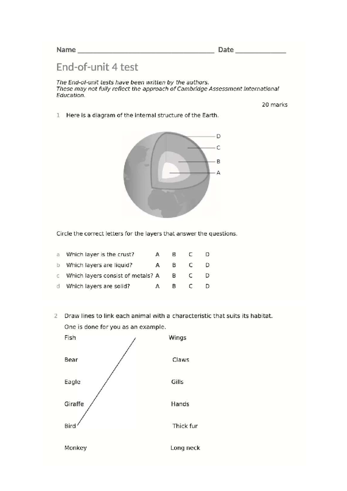 Science Unit 4-5: Structure of the Earth and Volcanoes Overview - Studocu