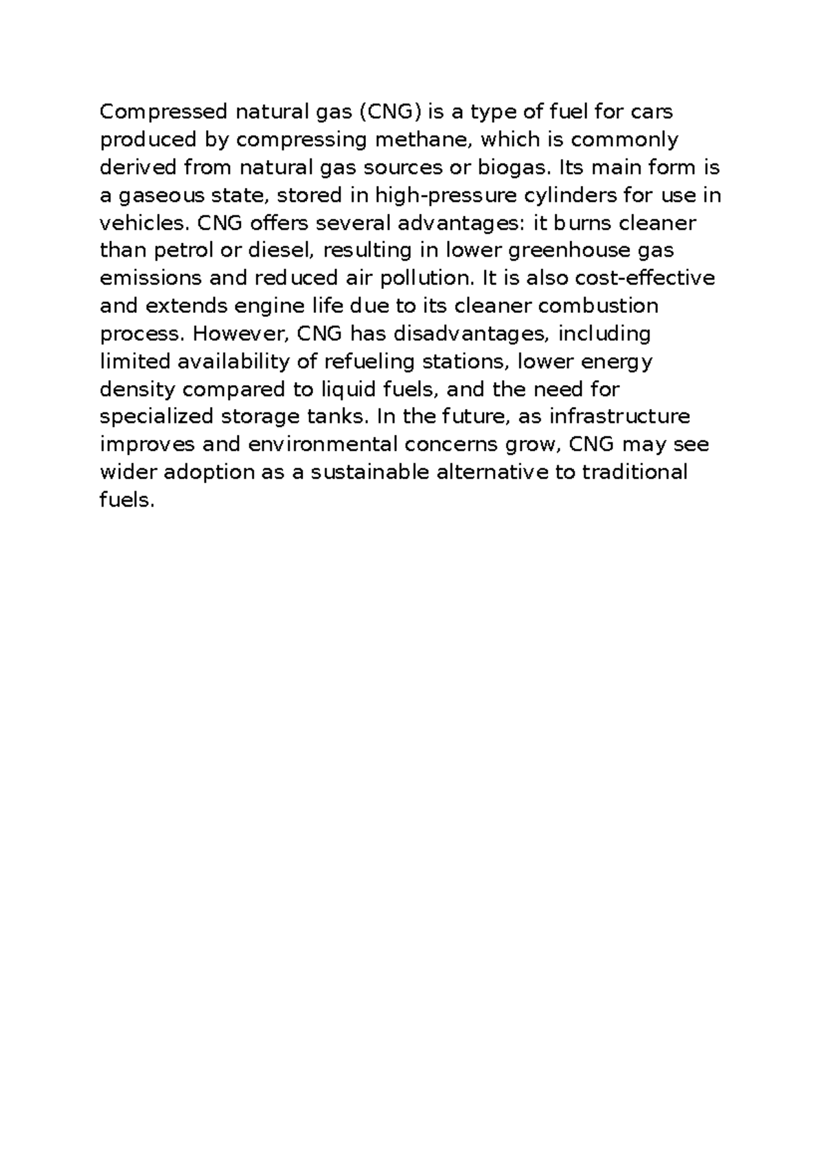 CNG Fuel: Advantages, Disadvantages, and Future Prospects (209392 ...