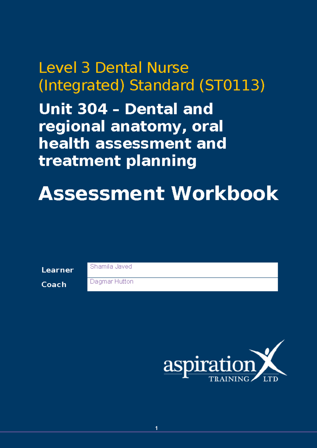 DN - Unit 304 - Dental Anatomy & Health Assessment Workbook - Studocu