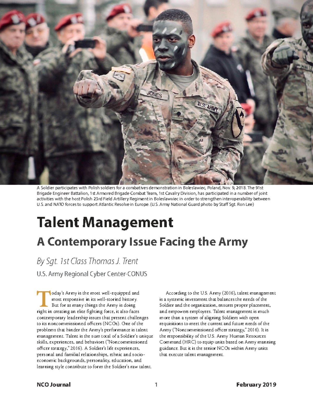 Talent Management Challenges in the U.S. Army: An Analysis (NCO Journal ...