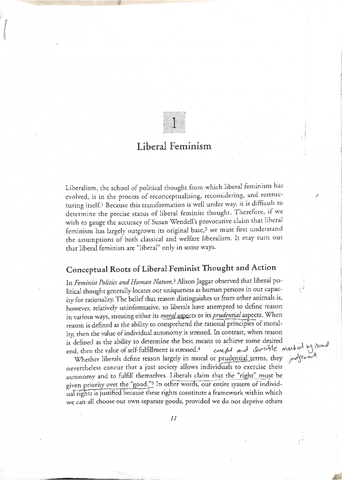Liberal Feminism: Analyzing Its Evolution and Key Concepts - Studocu
