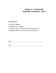 Module 6 - Household Management Assignment: Effective Client Care ...