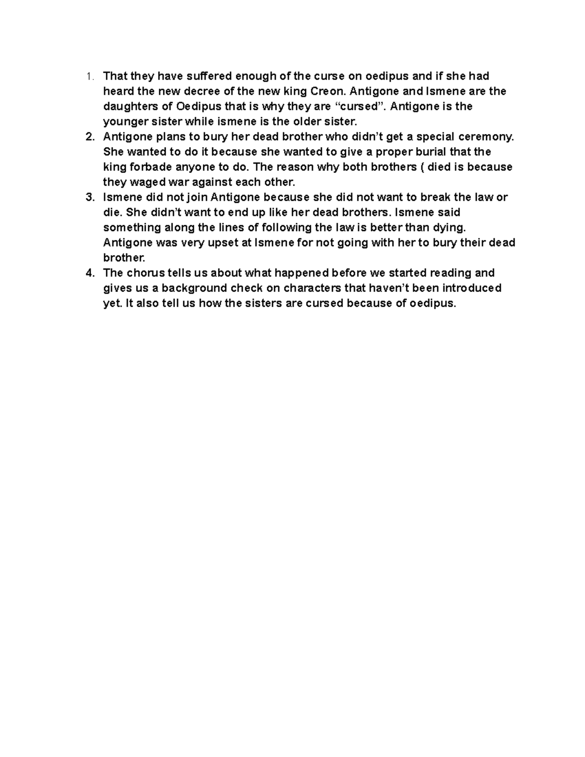 Antigone Prologue Analysis: Themes & Character Insights - Studocu