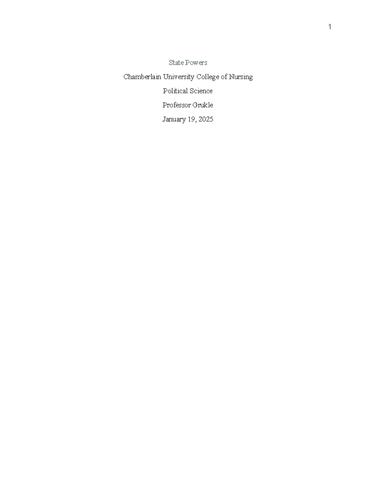 A P Political Science State Powers - State Powers Chamberlain ...